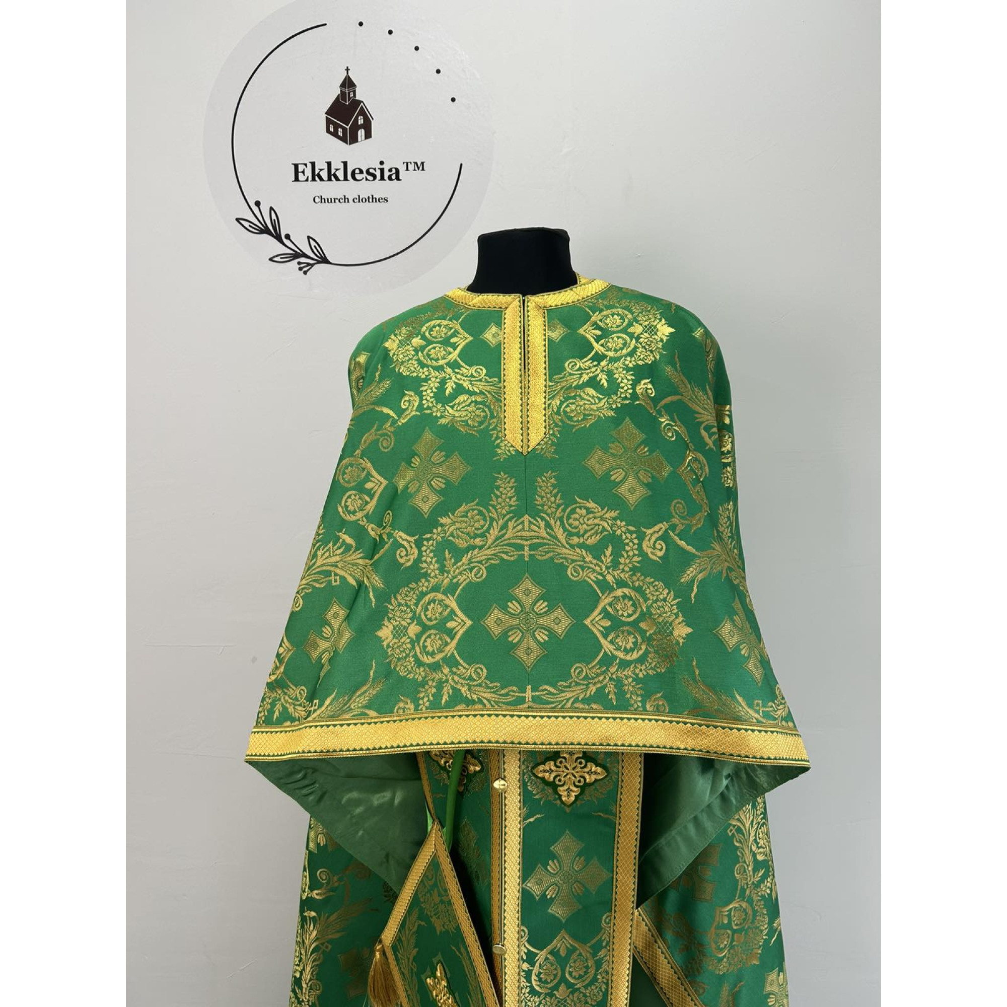 Greek style priest vestment in brocade - Liturgical vestment for priest