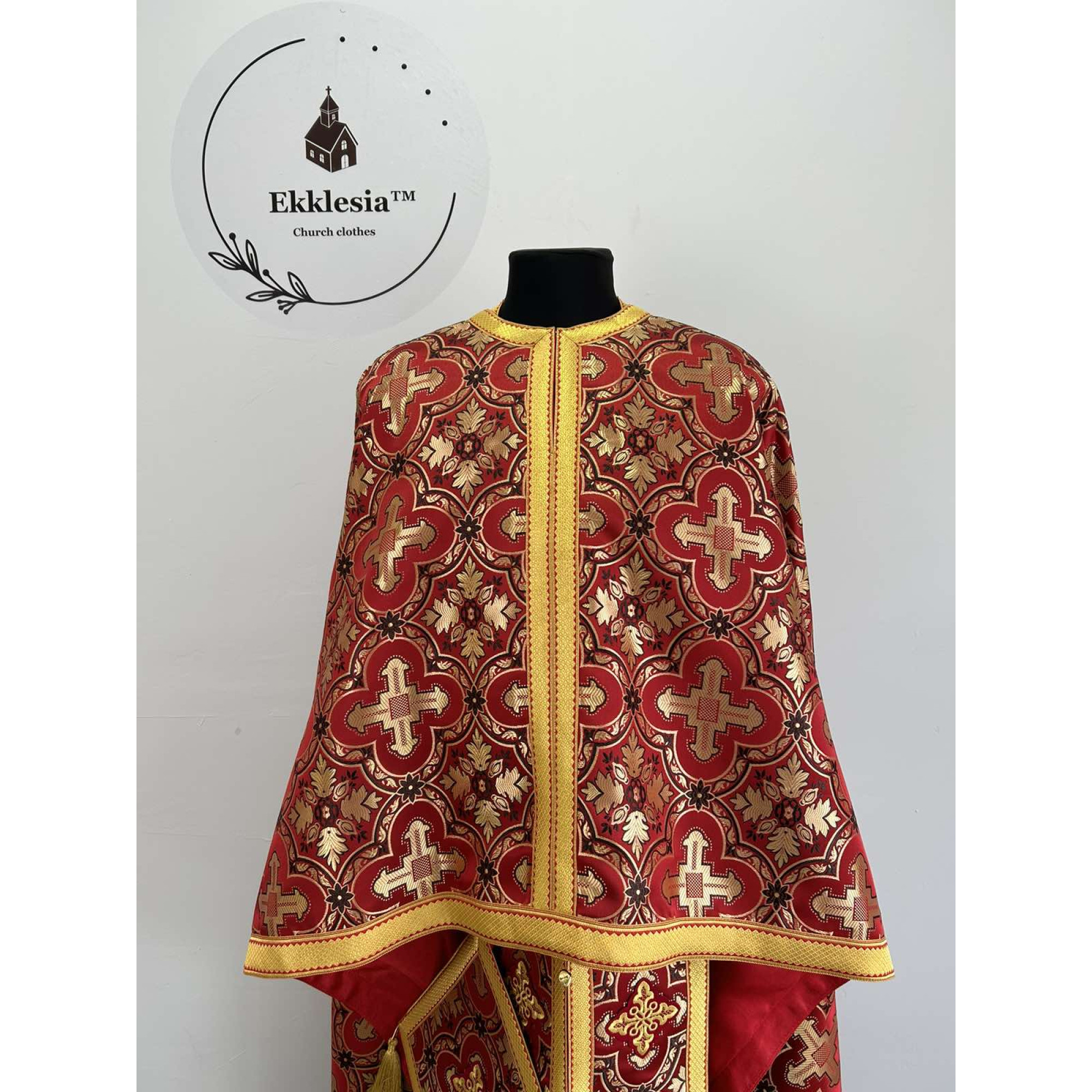 Greek style priest vestment in brocade - Liturgical vestment for priest