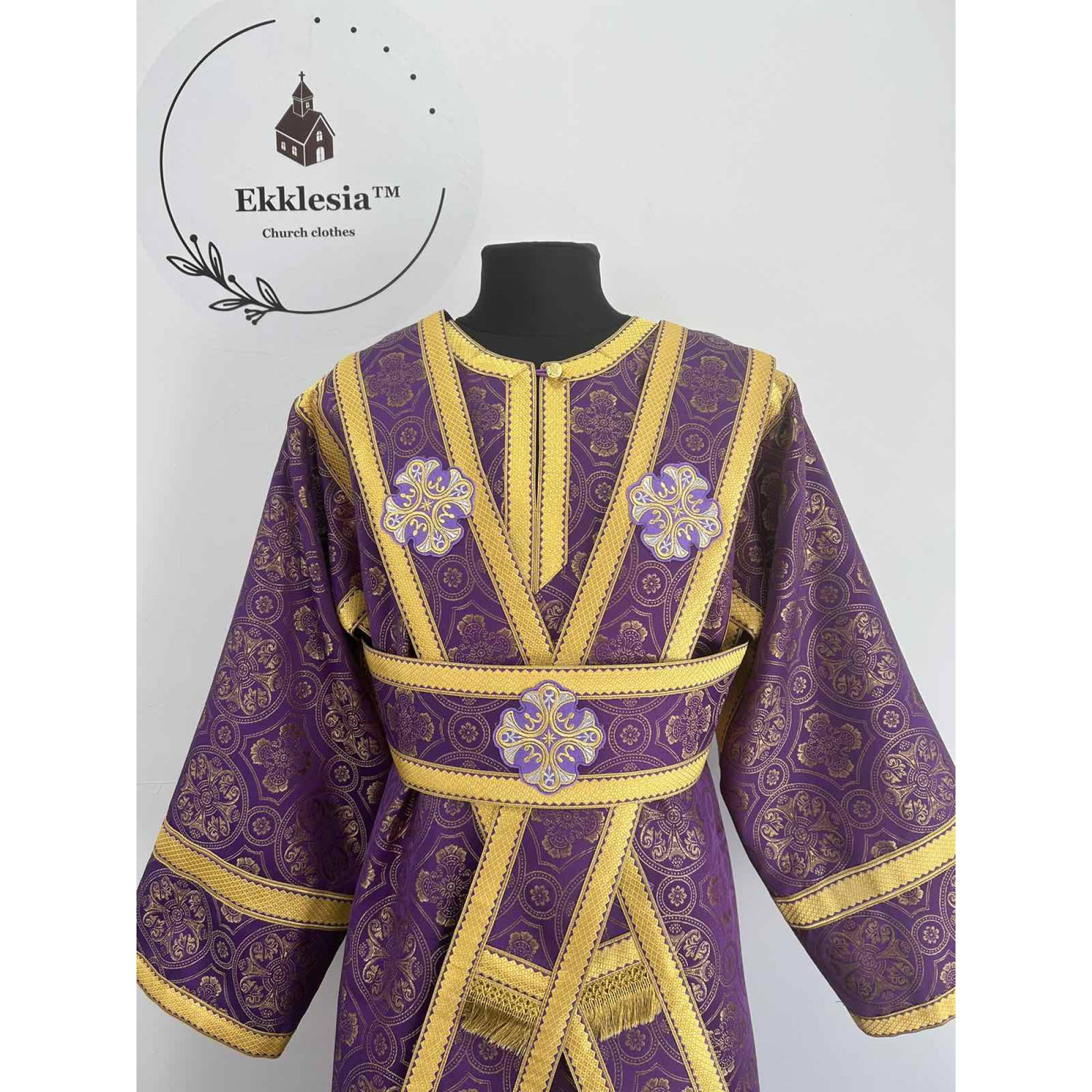 Subdeacon's set - Stichar and orar in greek brocade - Orthodox liturgical set