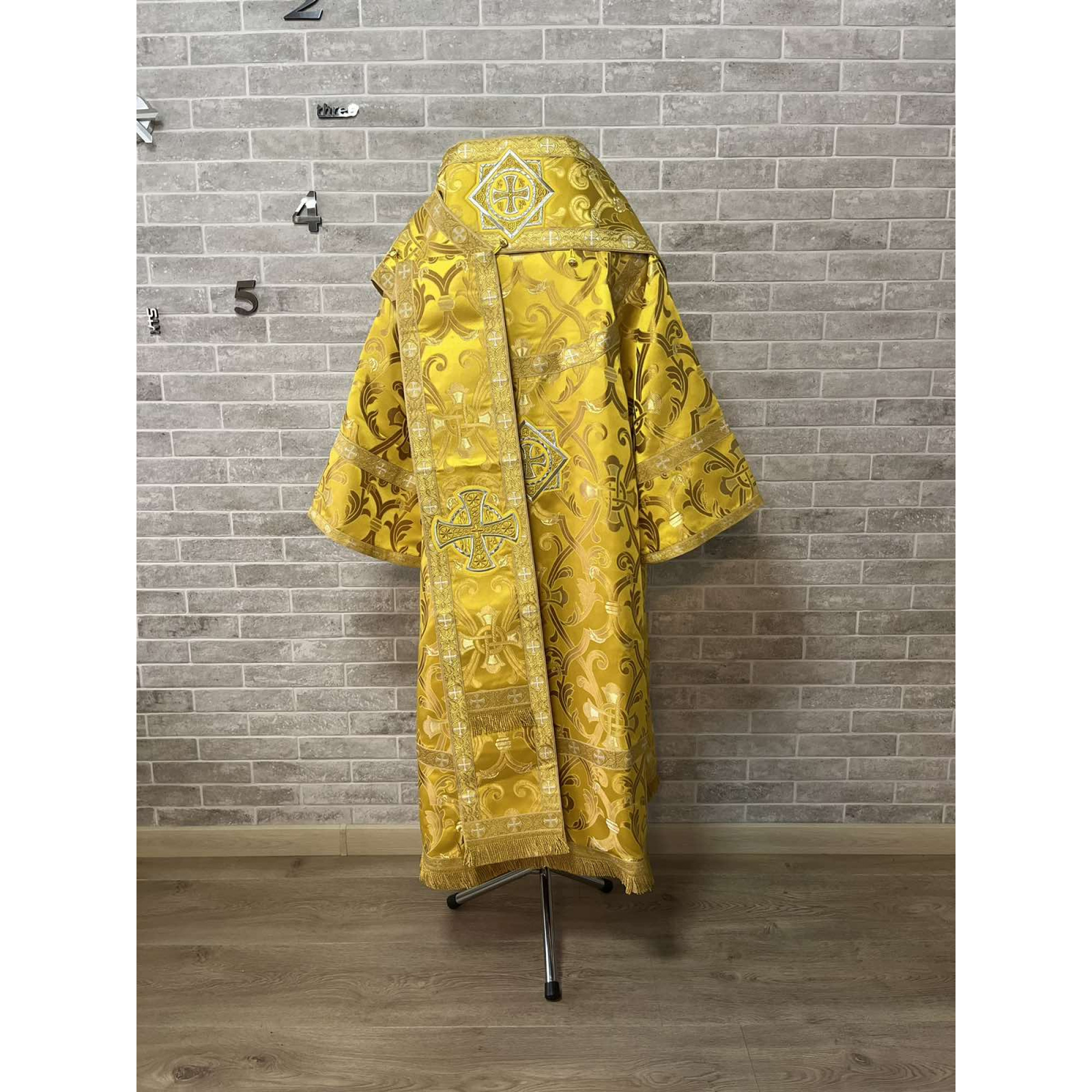 Embroidered bishop's vestment set with small and large omophor