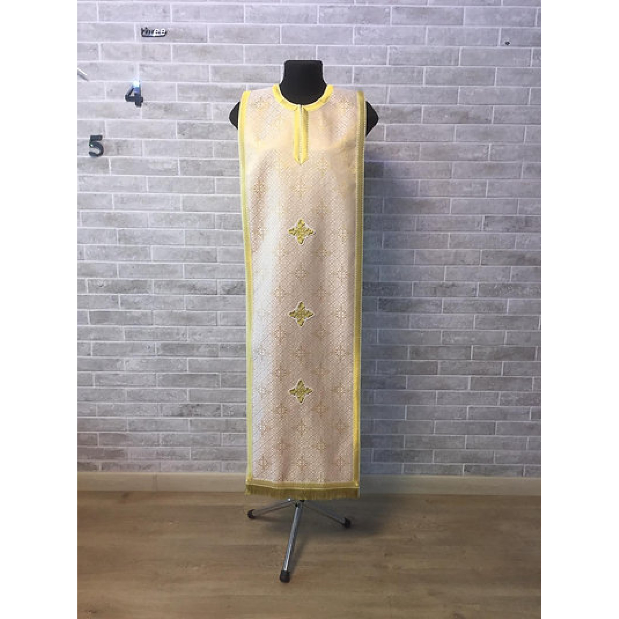 Coptic style epitrachilus - Coptic Stole in satin - Coptic epitrachil