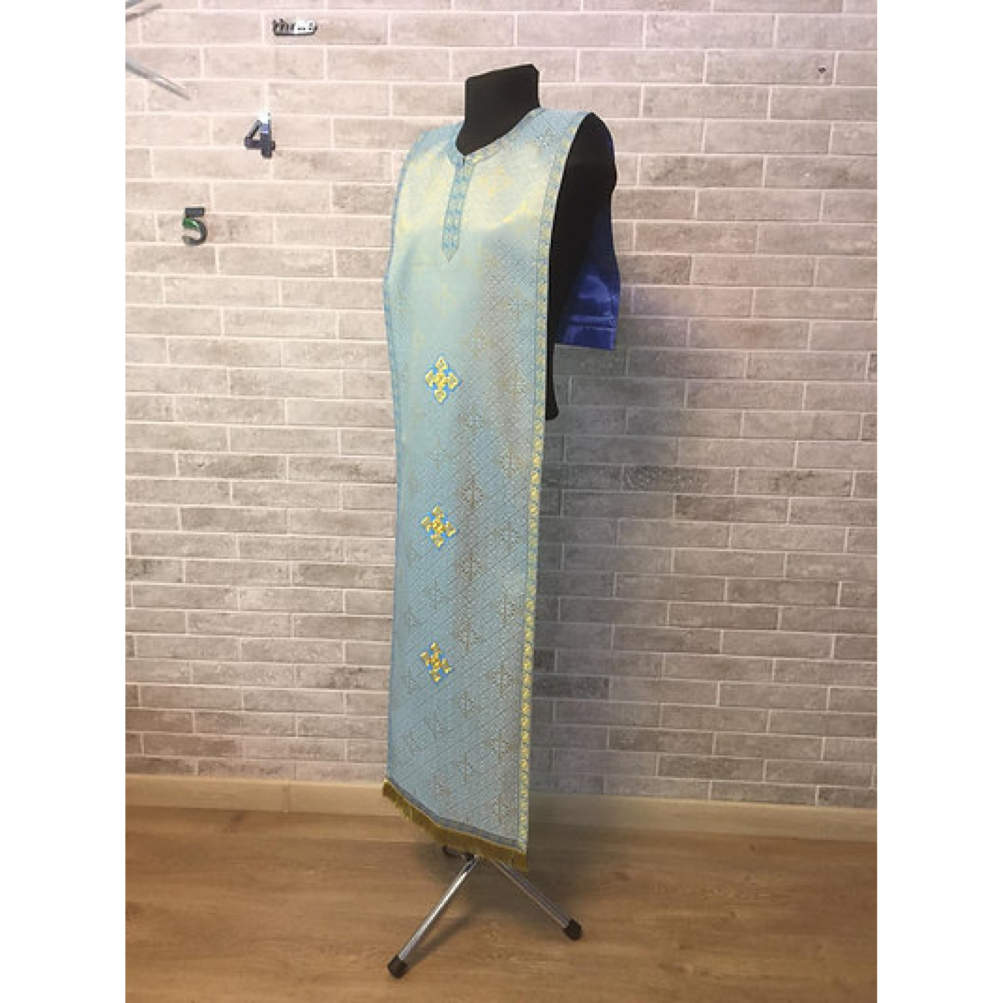 Coptic style epitrachilus - Coptic Stole in satin - Coptic epitrachil