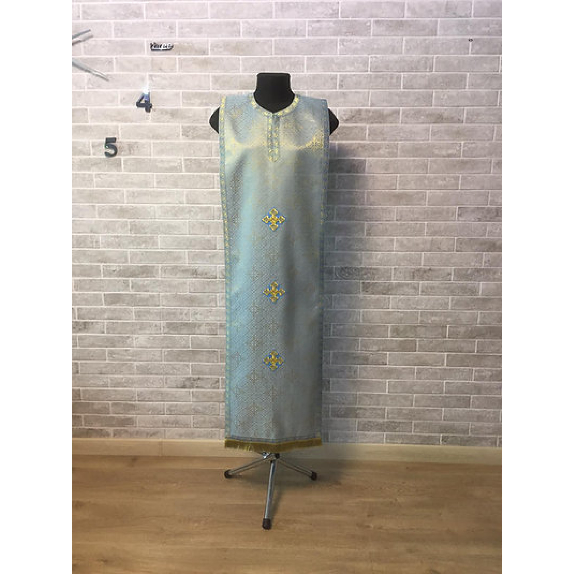 Coptic style epitrachilus - Coptic Stole in satin - Coptic epitrachil