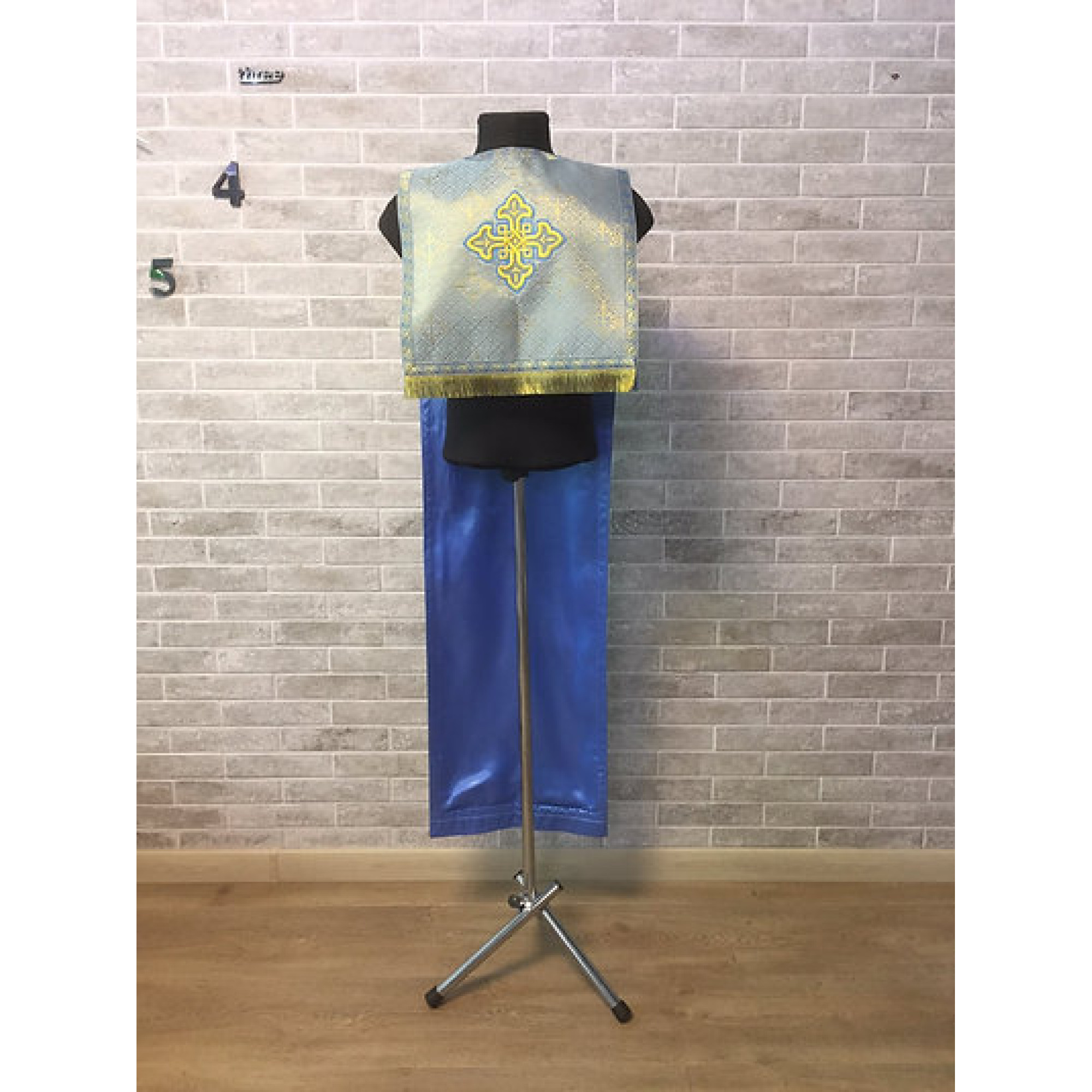 Coptic style epitrachilus - Coptic Stole in satin - Coptic epitrachil