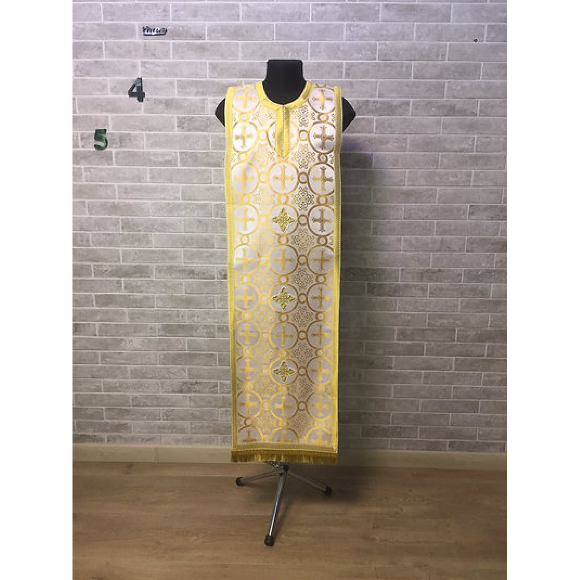 Coptic style epitrachilus - Coptic Stole in satin - Coptic epitrachil