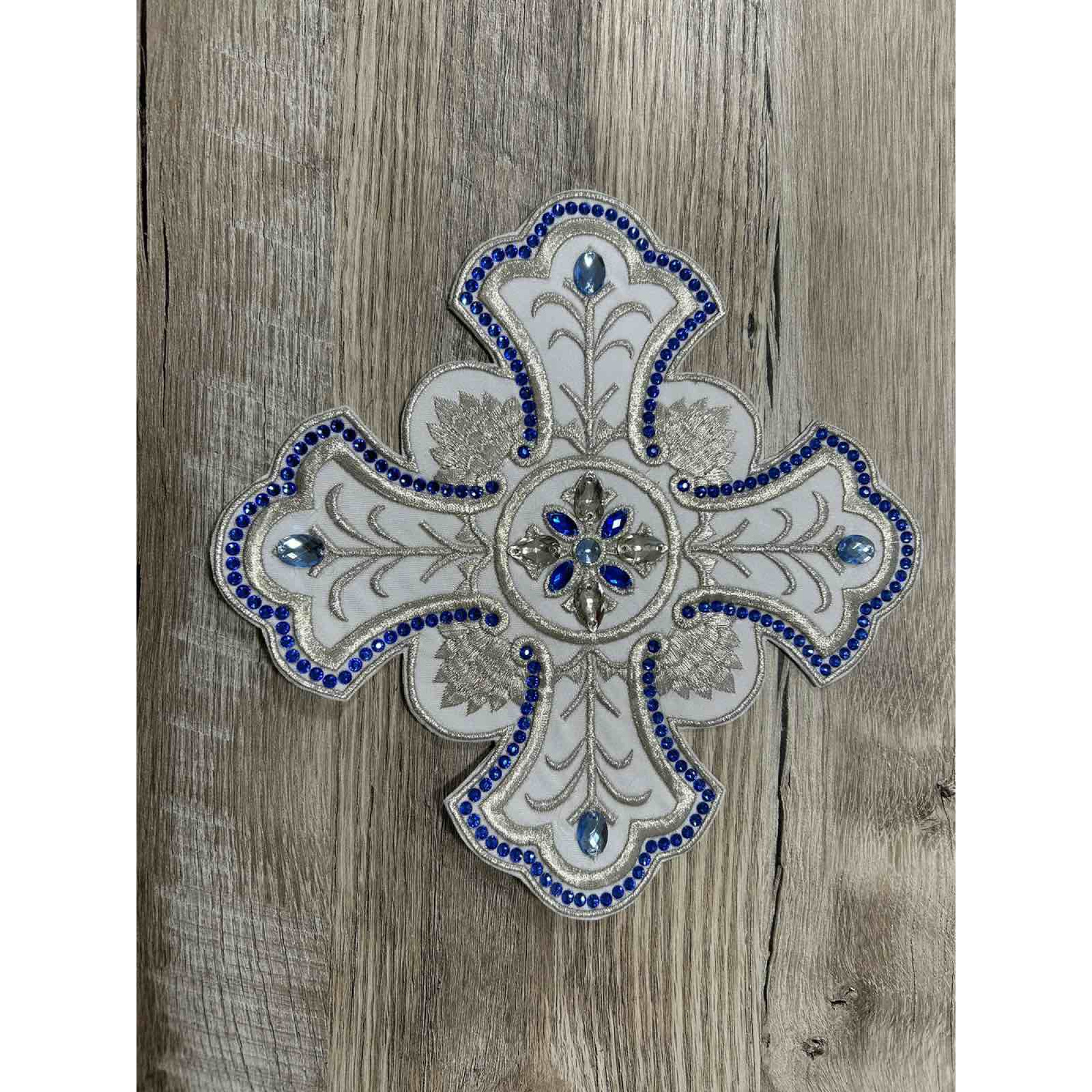 Orthodox Set of 14 embroidered crosses for vestments