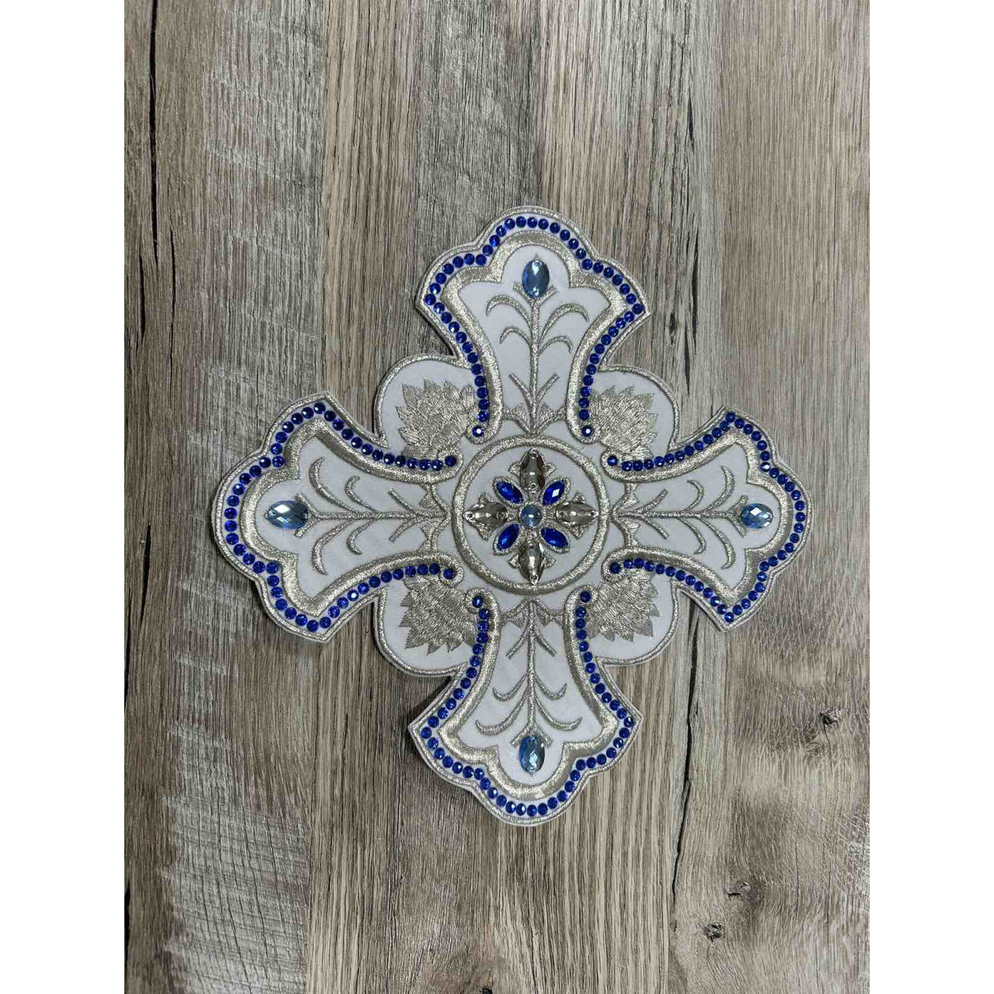Orthodox Set of 14 embroidered crosses for vestments