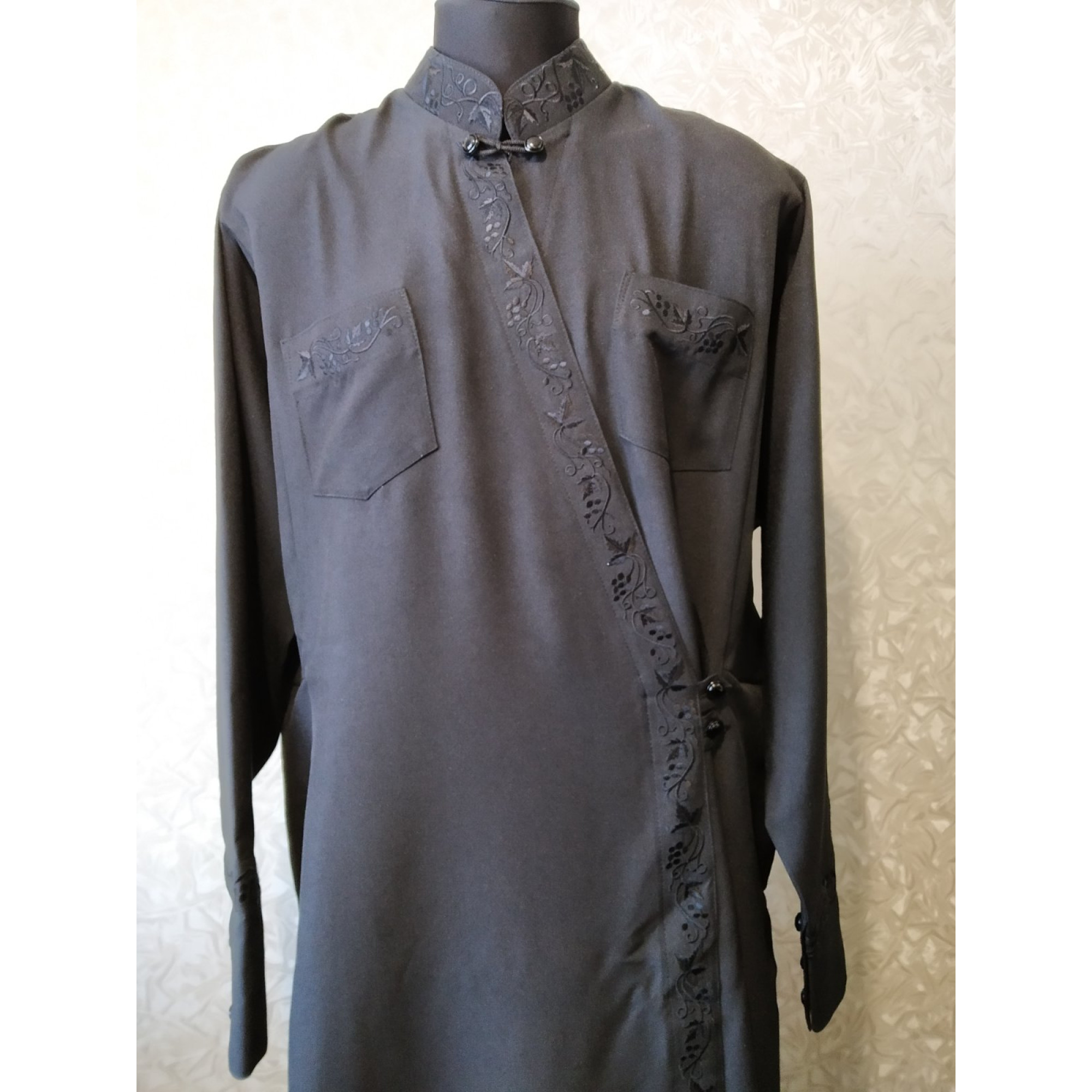 Black Orthodox cassock - Greek Cassock in wet silk - Greek Cassock in ...