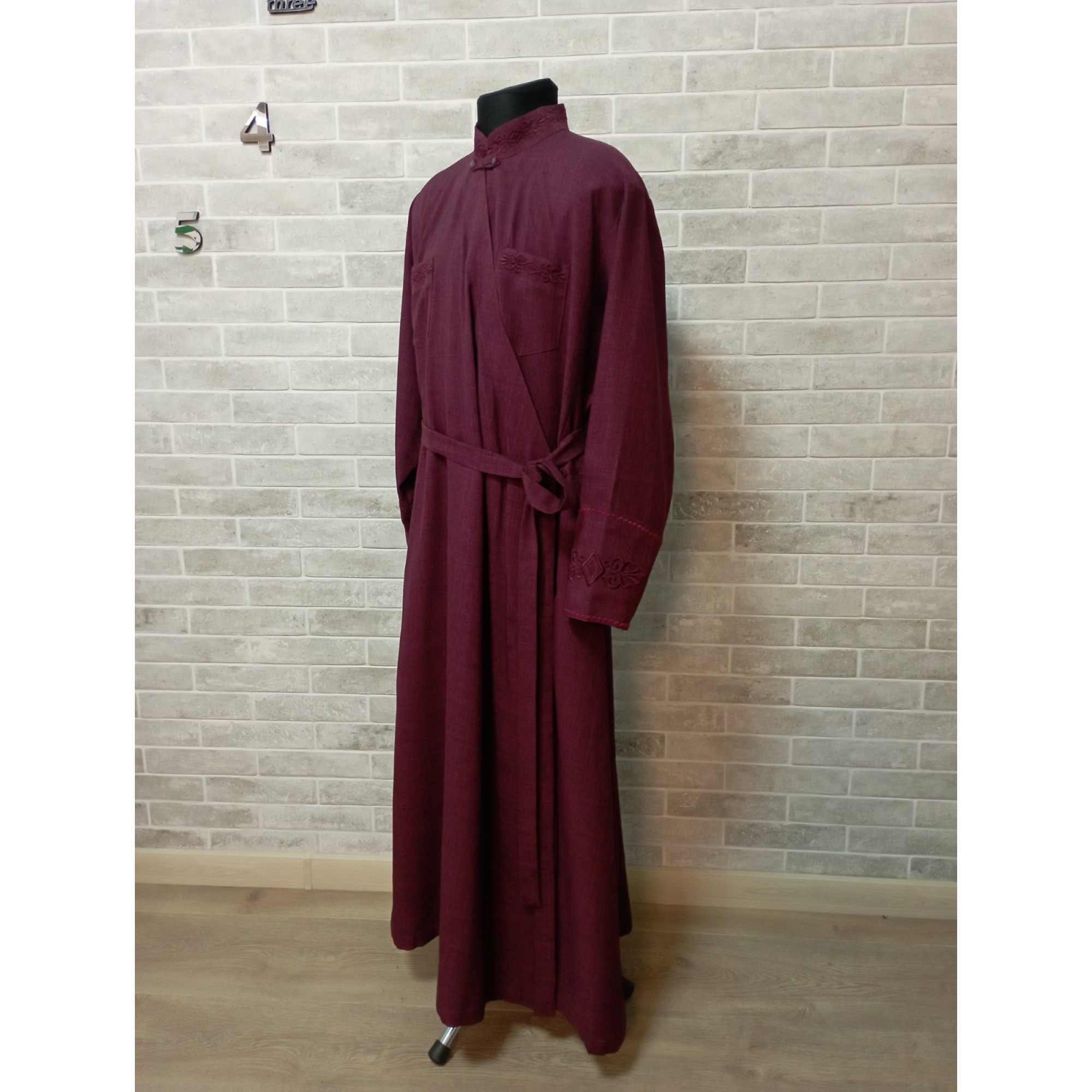 Embroidered Orthodox cassock - St. Petersburg style cassock in linen ...