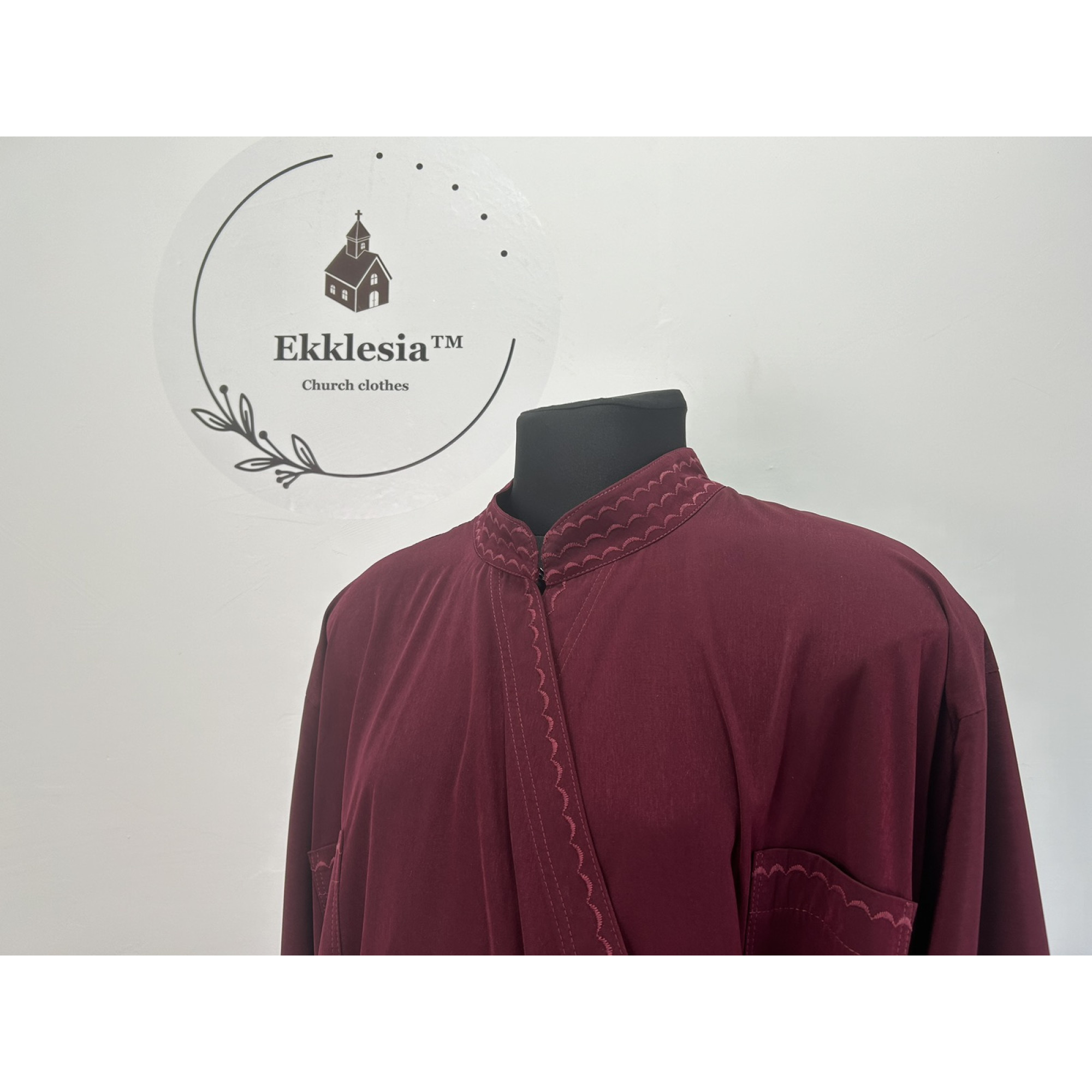 Embroidered Orthodox cassock with an embroidered line - Inner cassock ...