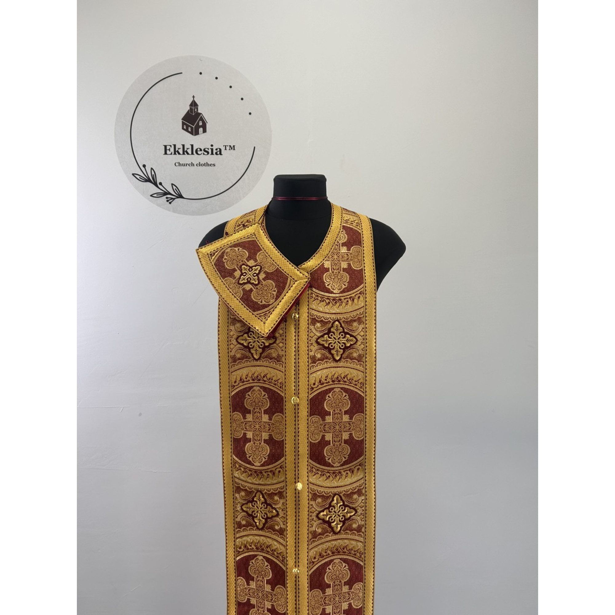 Epitrachil and cuffs in church brocade