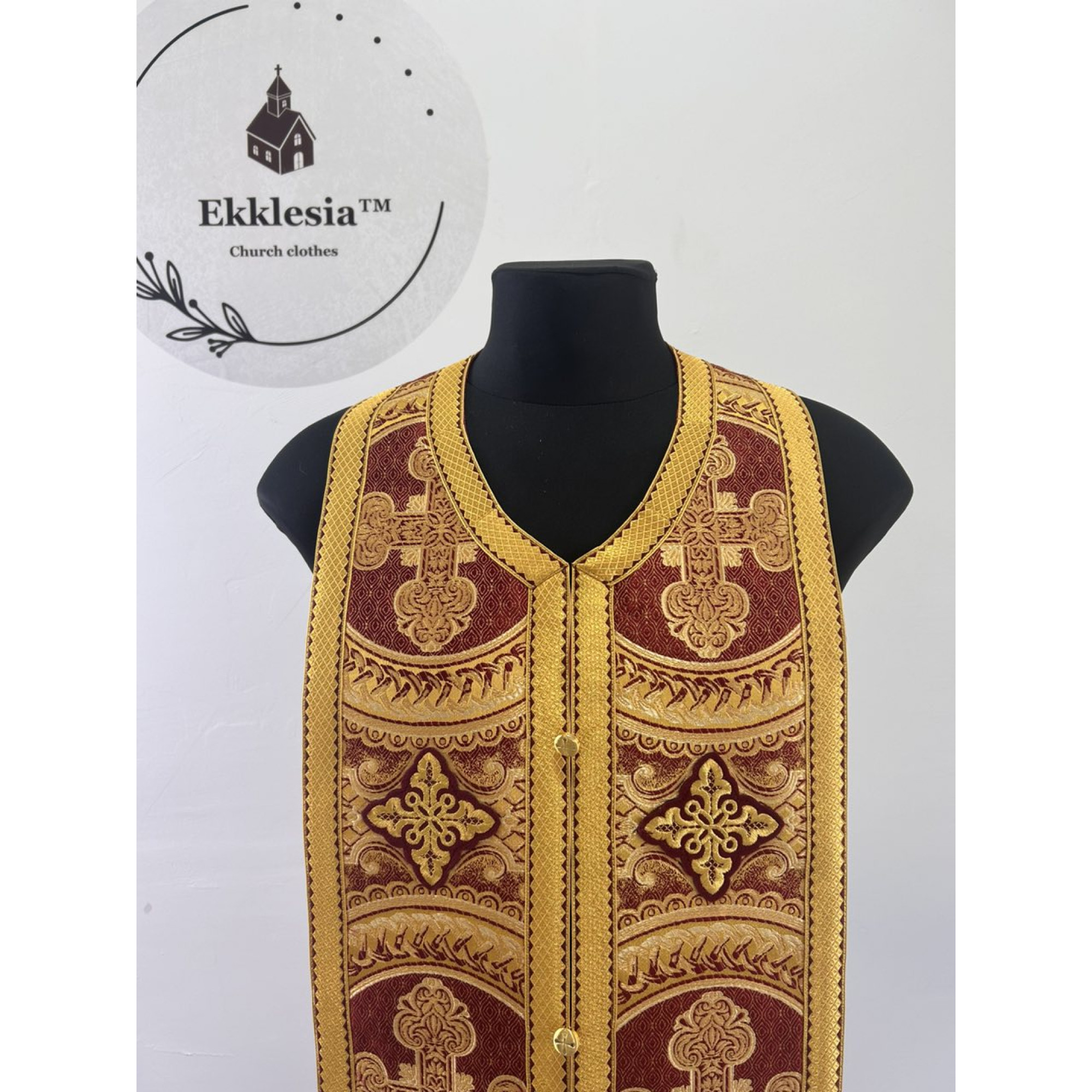 Epitrachil and cuffs in church brocade