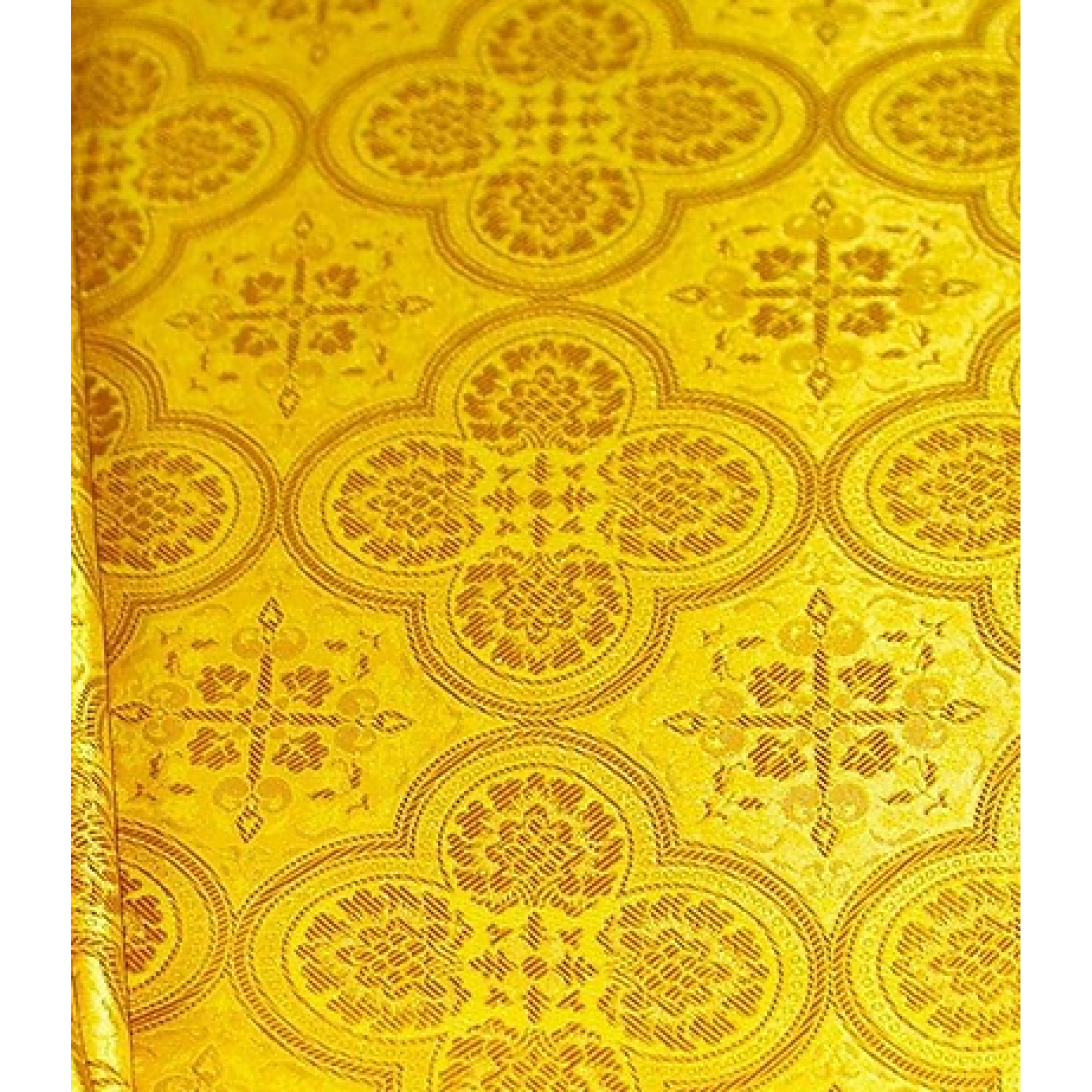 Yellow Cross Nonmetallic Greek Brocade