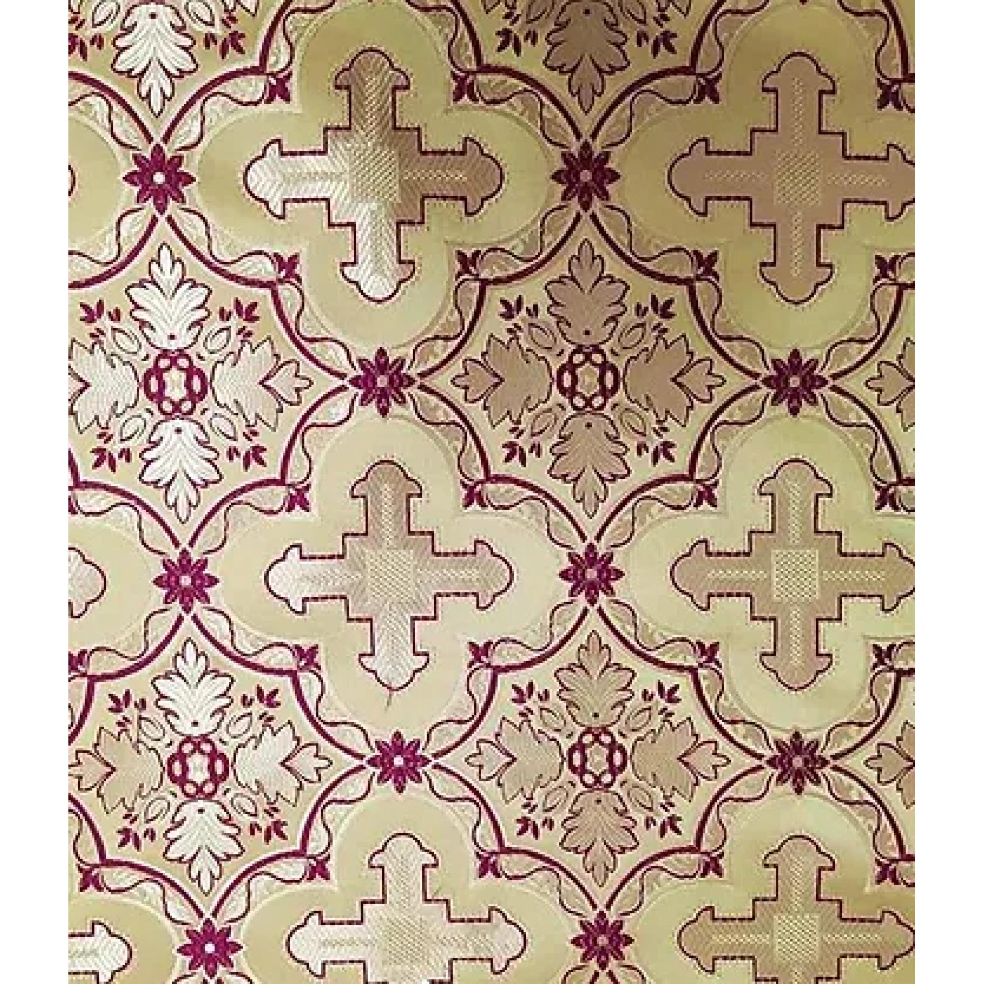 Yellow Nonmetallic Greek Brocade