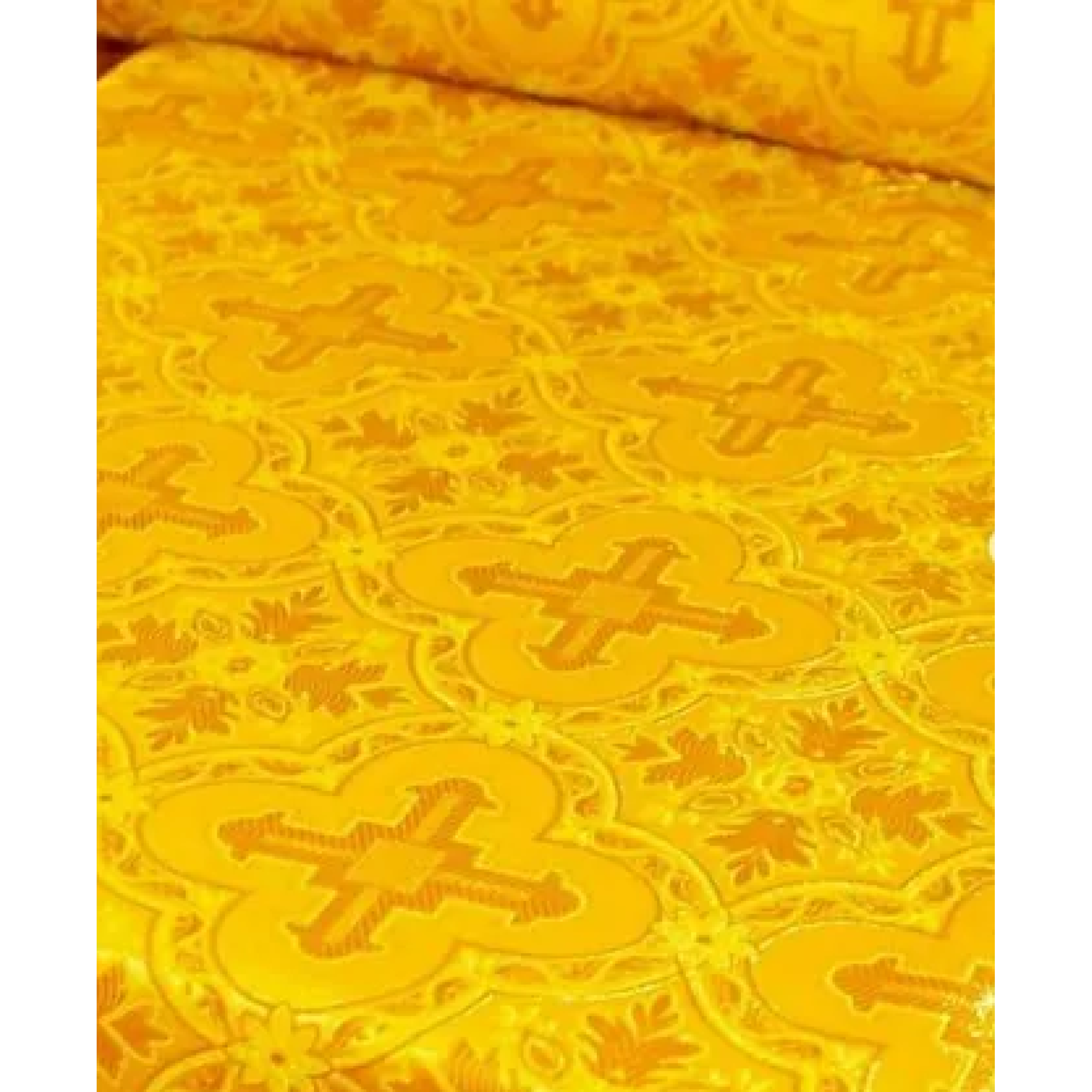 Yellow Nonmetallic Greek Brocade