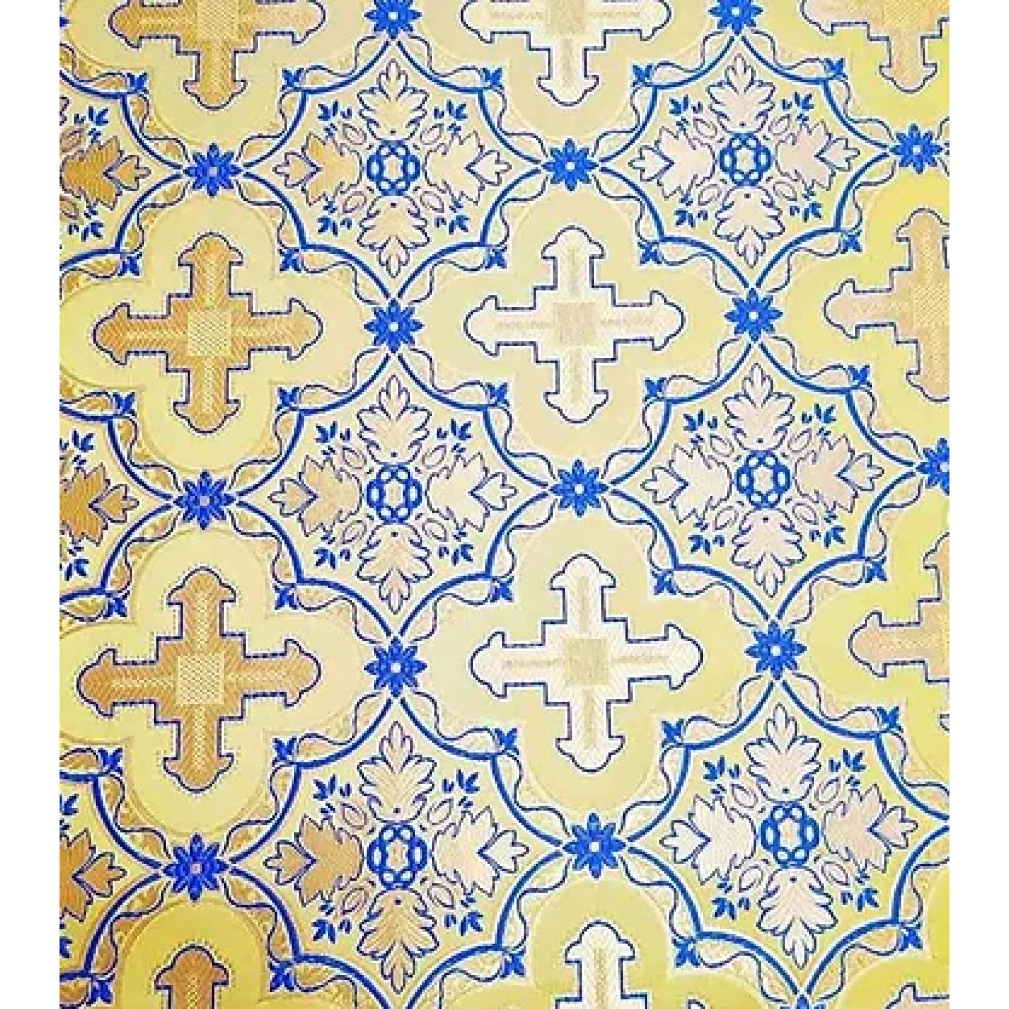 Yellow Nonmetallic Greek Brocade
