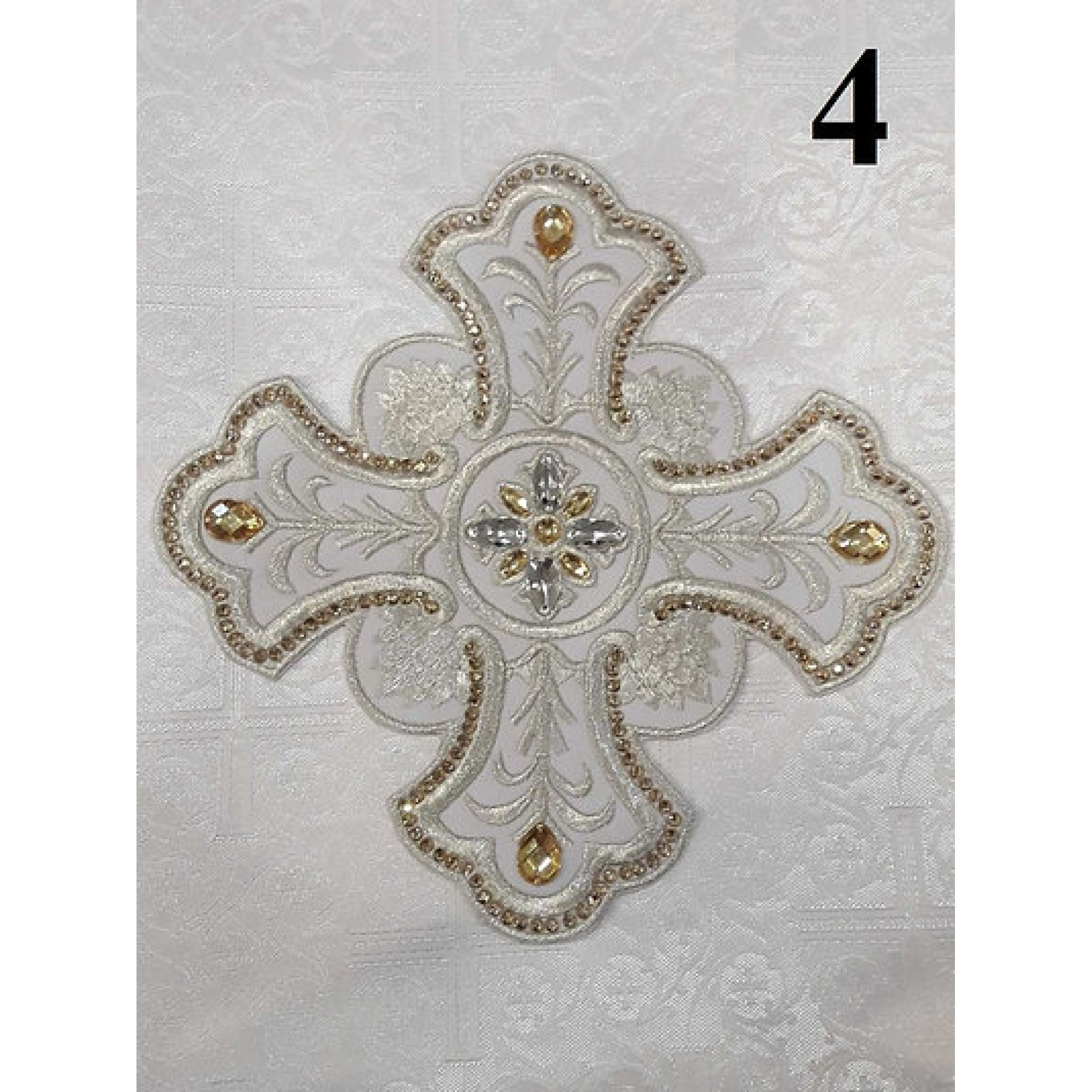 Orthodox Set of 14 embroidered crosses for vestments