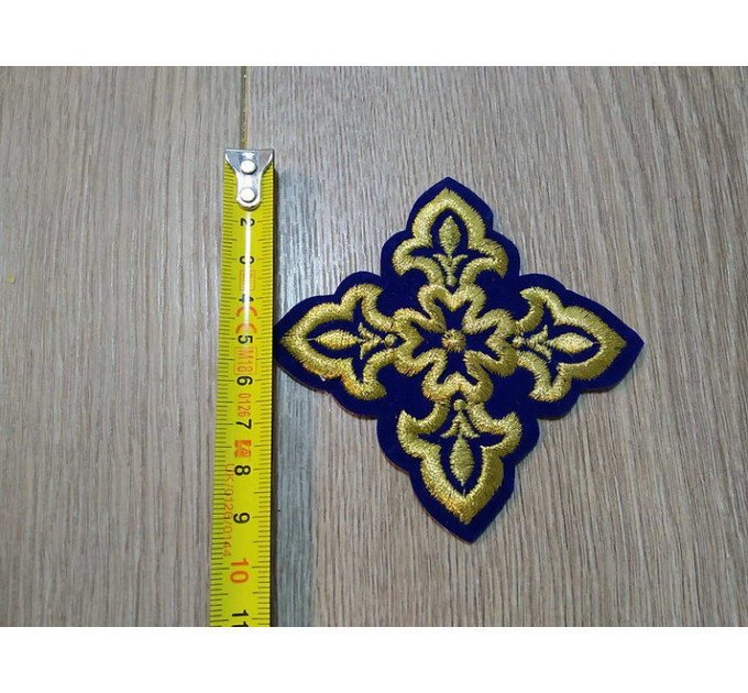 Set of 17 embroidered crosses for Priest's vestment in greek style