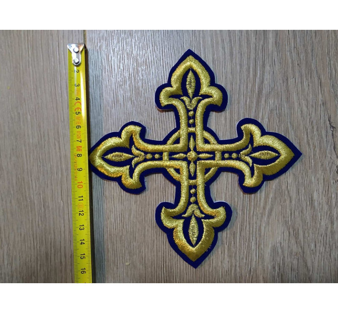 Set of 17 embroidered crosses for Priest's vestment in greek style