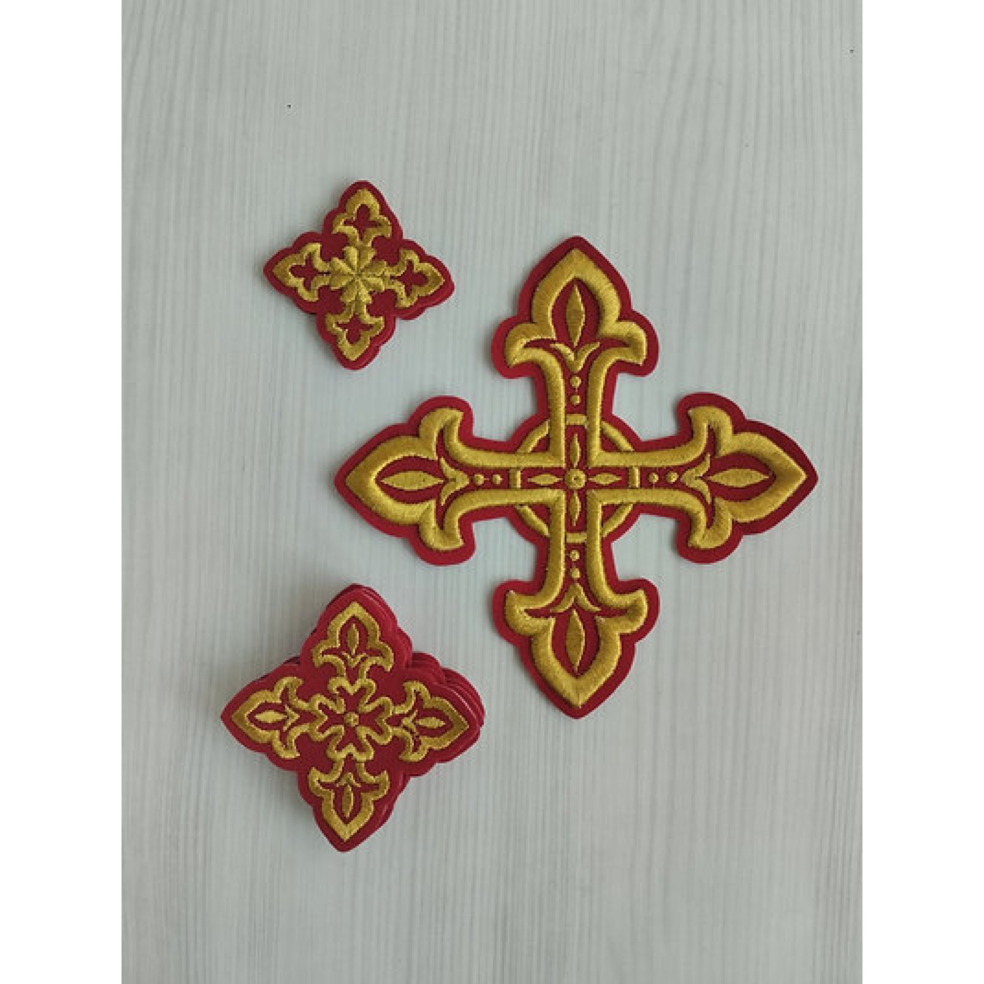 Deacon vestment's 10 crosses set - Set of crosses for deacon liturgical ...