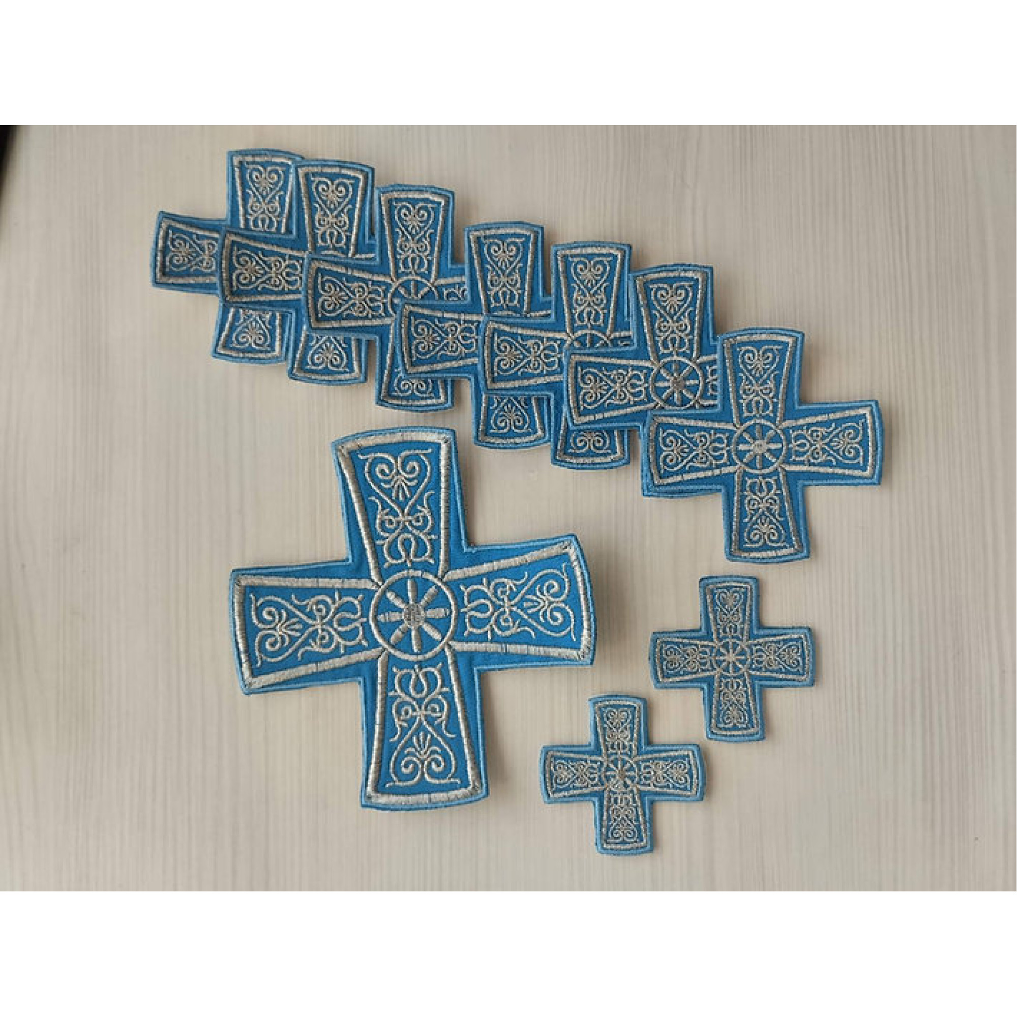 Deacon vestment's 10 crosses - Set of crosses for deacon liturgical ...