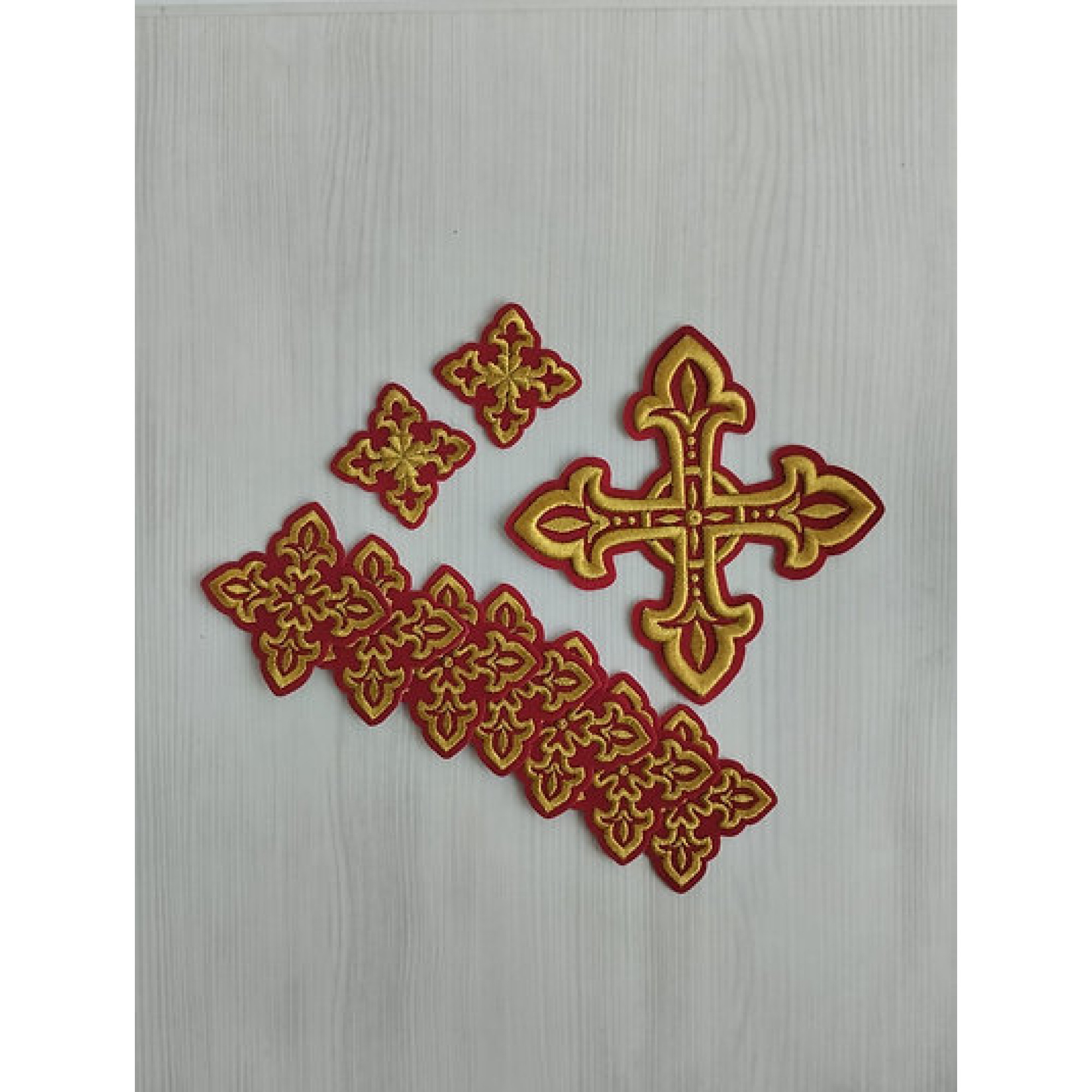 Deacon vestment's 10 crosses set - Set of crosses for deacon liturgical ...