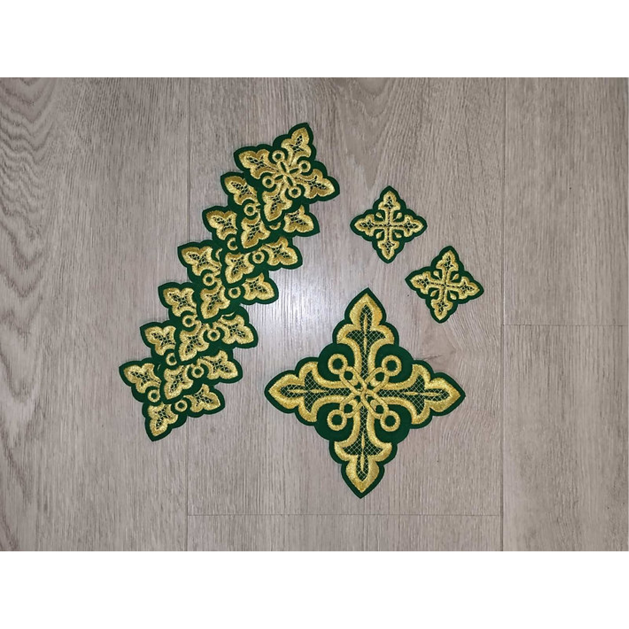 Deacon vestment's 10 crosses set - Set of crosses for deacon vestment