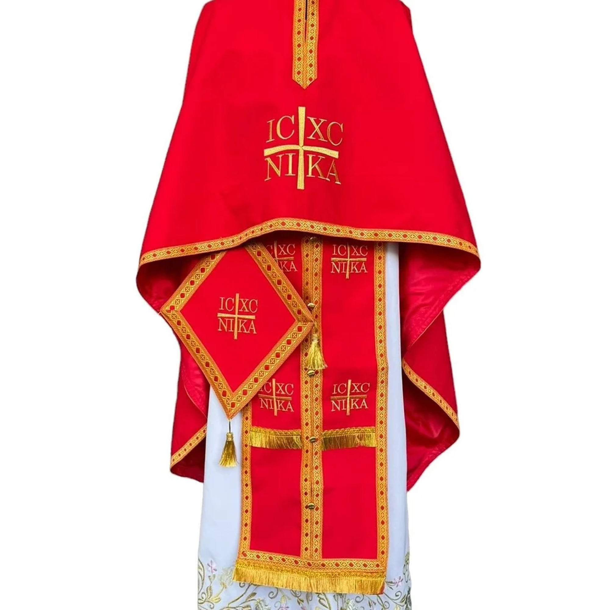 Greek style priest vestment in brocade - Liturgical vestment for priest