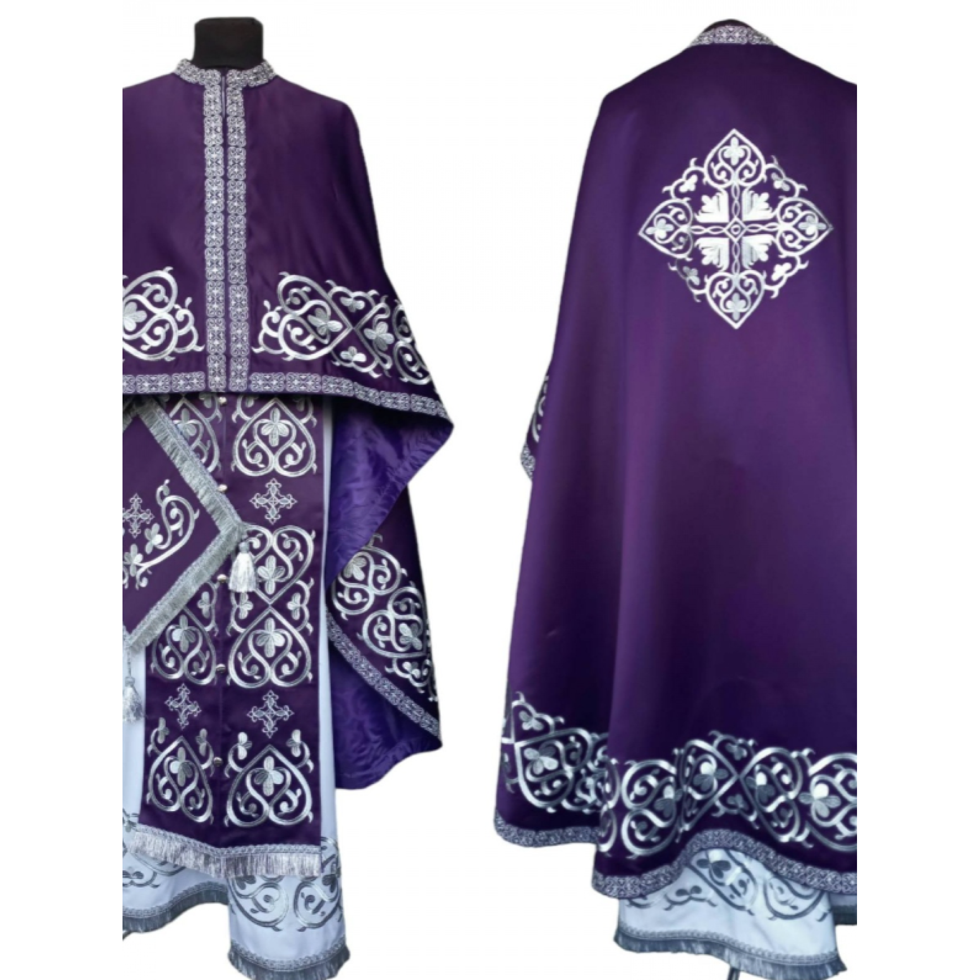 Greek style priest vestment in brocade - Liturgical vestment for priest