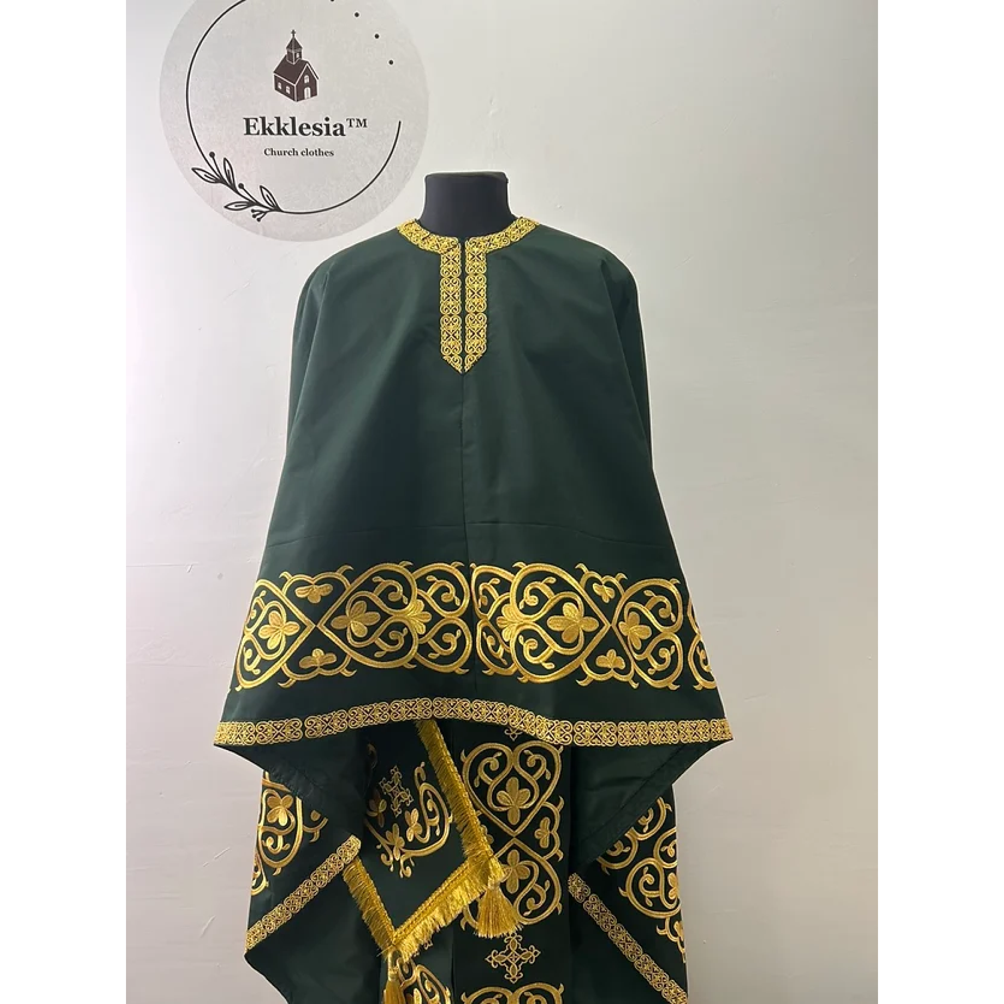 Greek style priest vestment in brocade - Liturgical vestment for priest