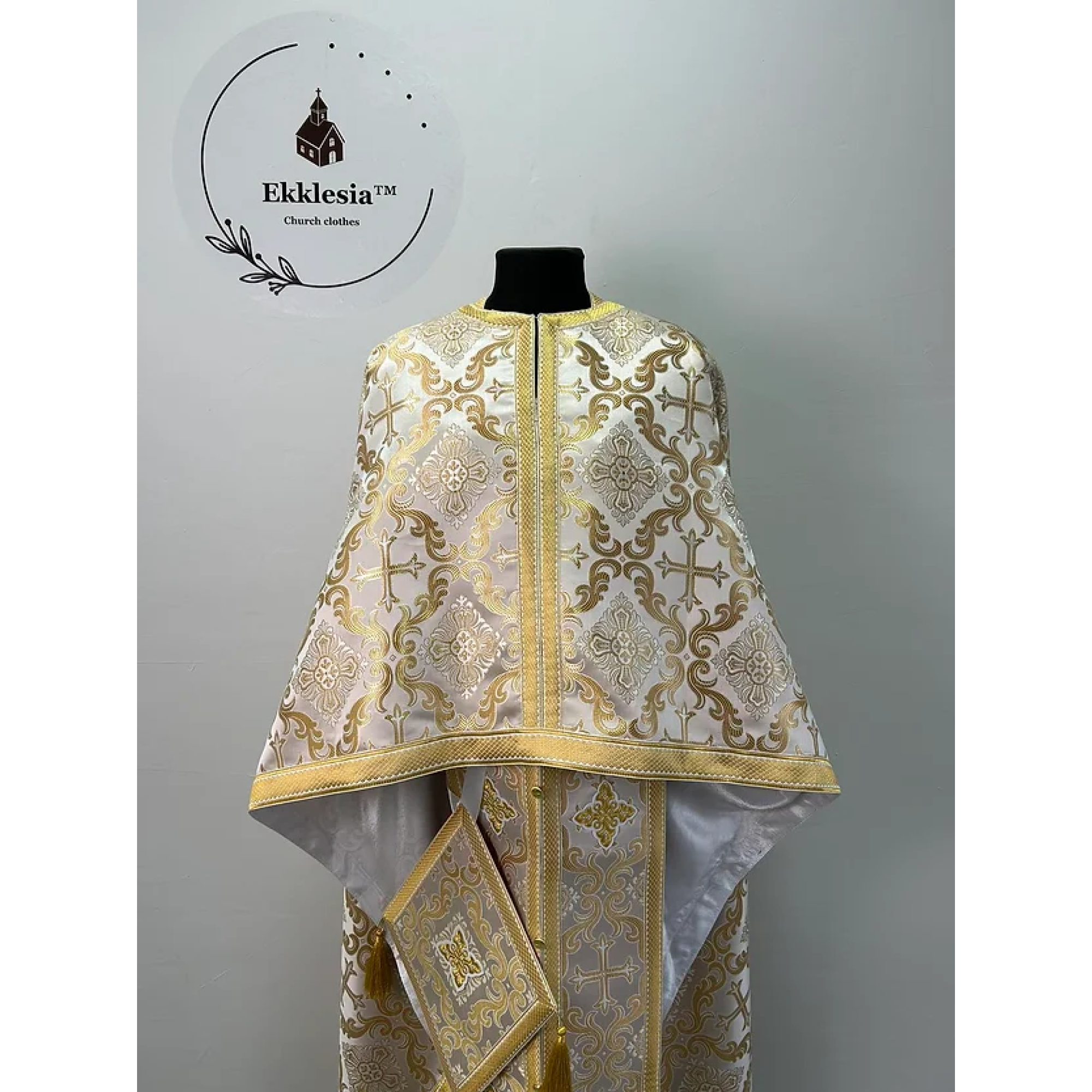 Greek style priest vestment in brocade - Liturgical vestment for priest