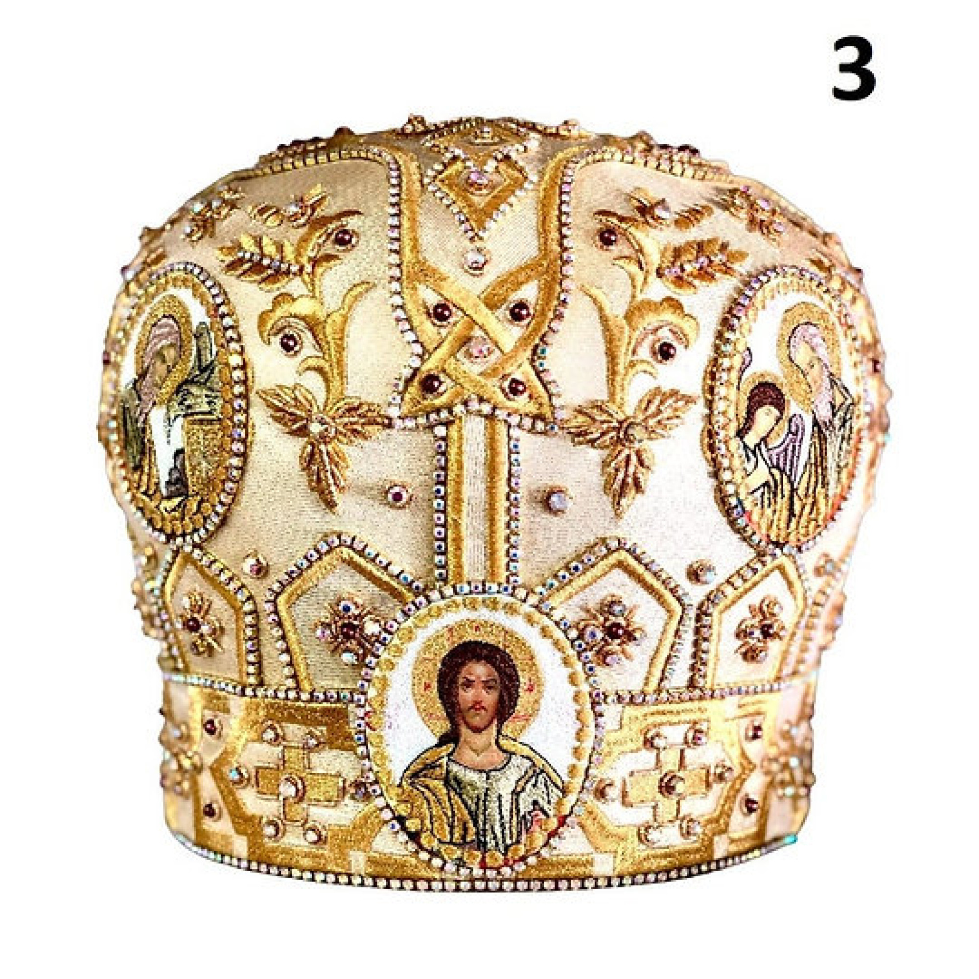 Gold mitra for orthodox bishop