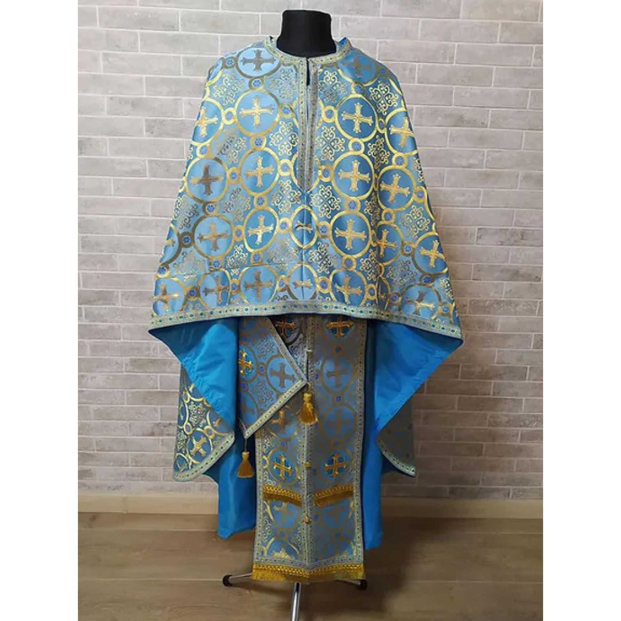 Greek style priest vestment in brocade - Liturgical vestment for priest
