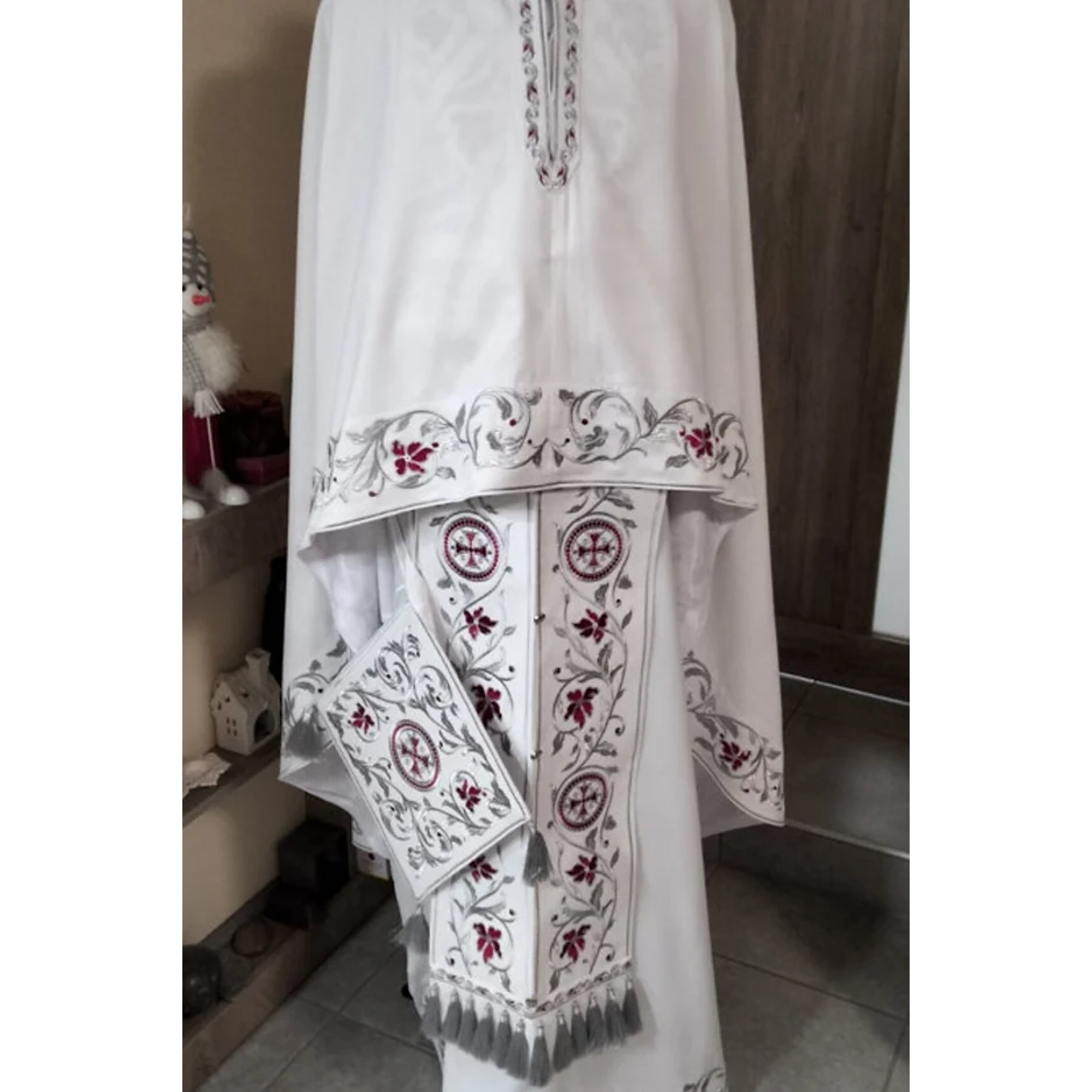 Greek style priest vestment in brocade - Liturgical vestment for priest