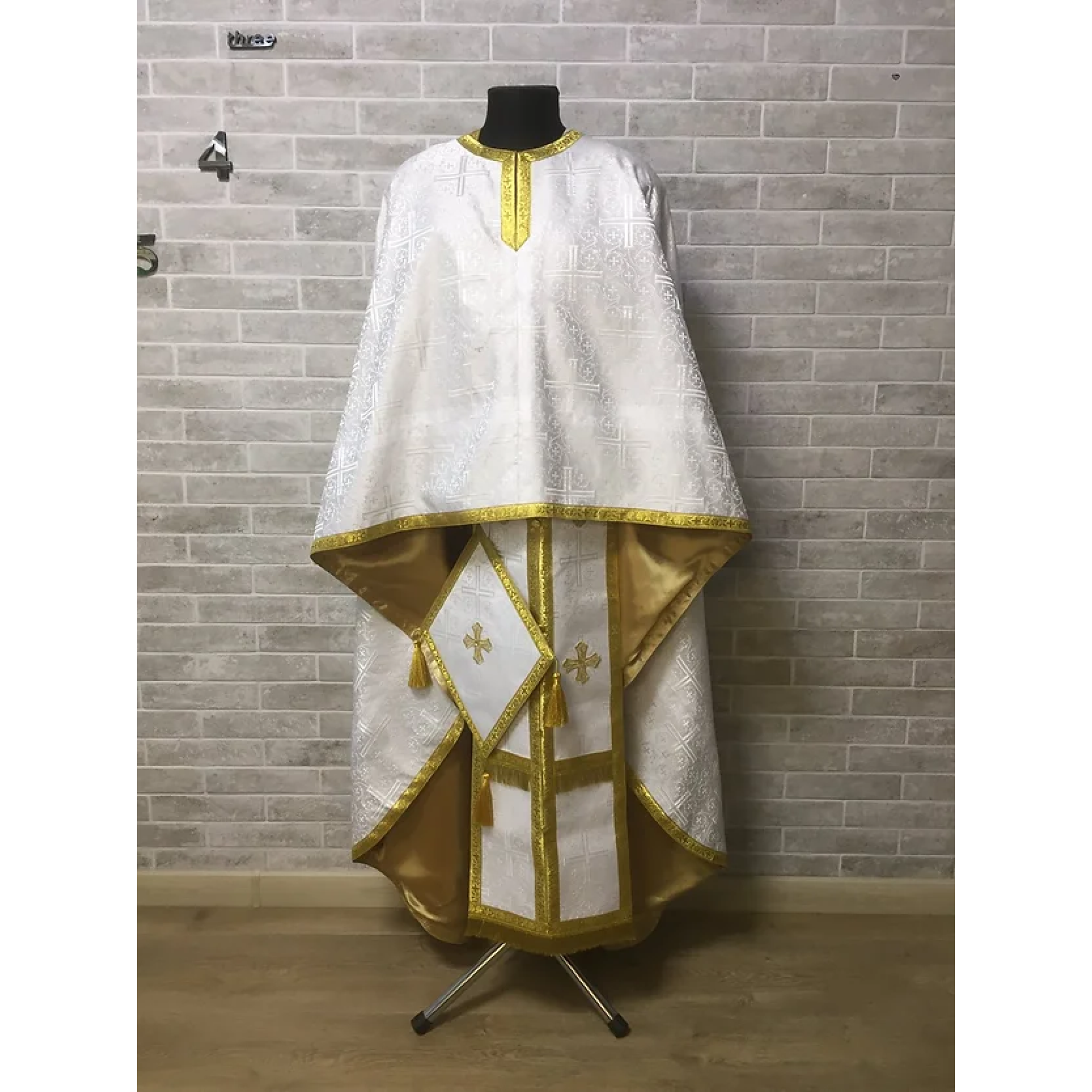 Greek style priest vestment in brocade - Liturgical vestment for priest