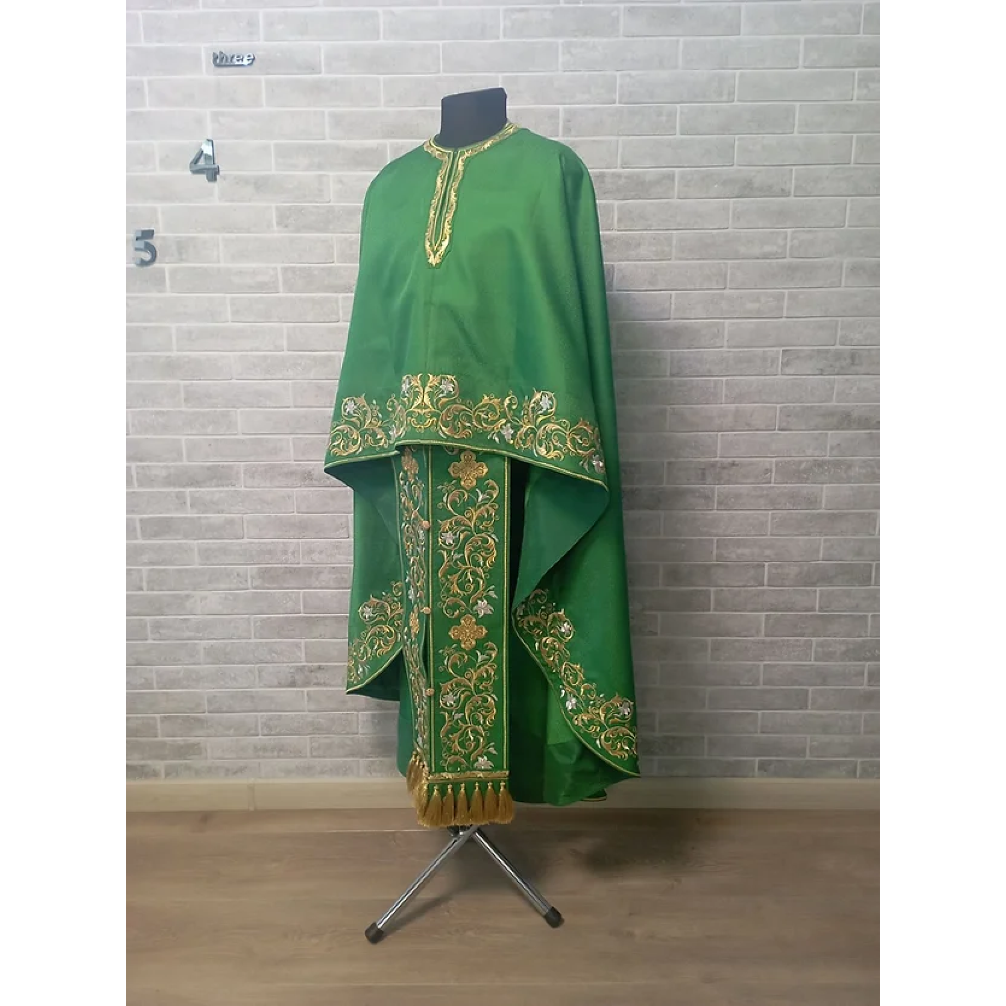 Greek style priest vestment in brocade - Liturgical vestment for priest