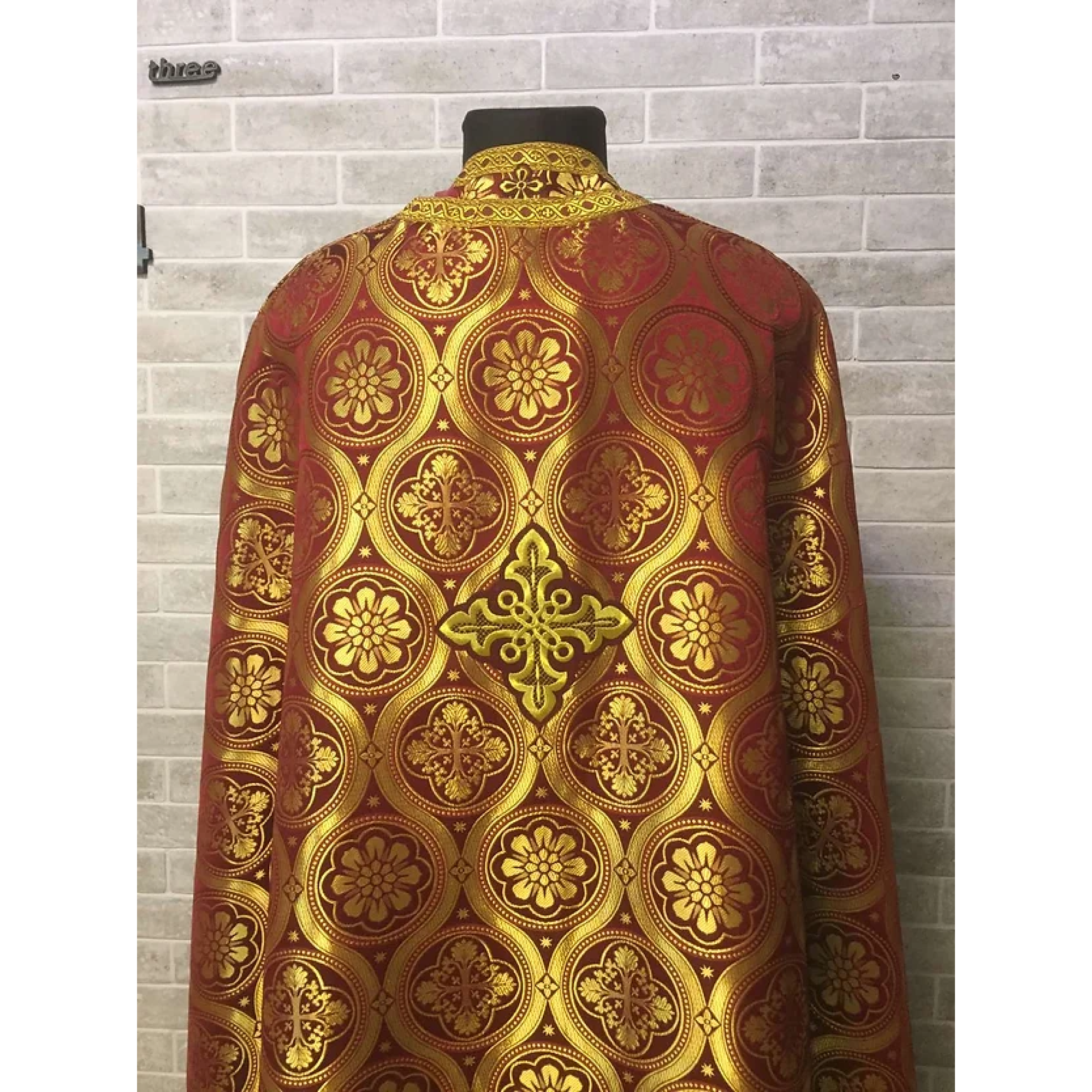 Greek style priest vestment in brocade - Liturgical vestment for priest