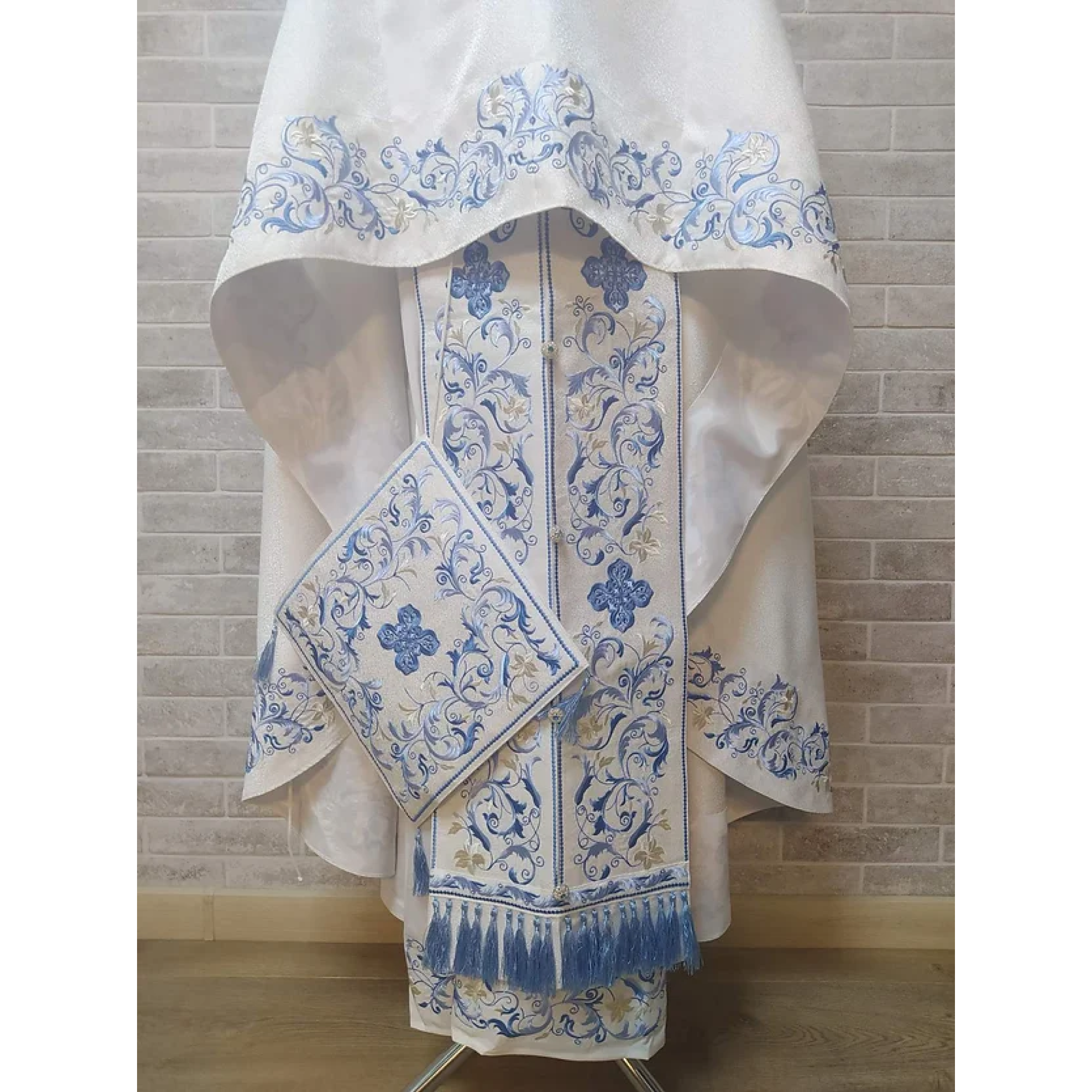 Greek style priest vestment in brocade - Liturgical vestment for priest