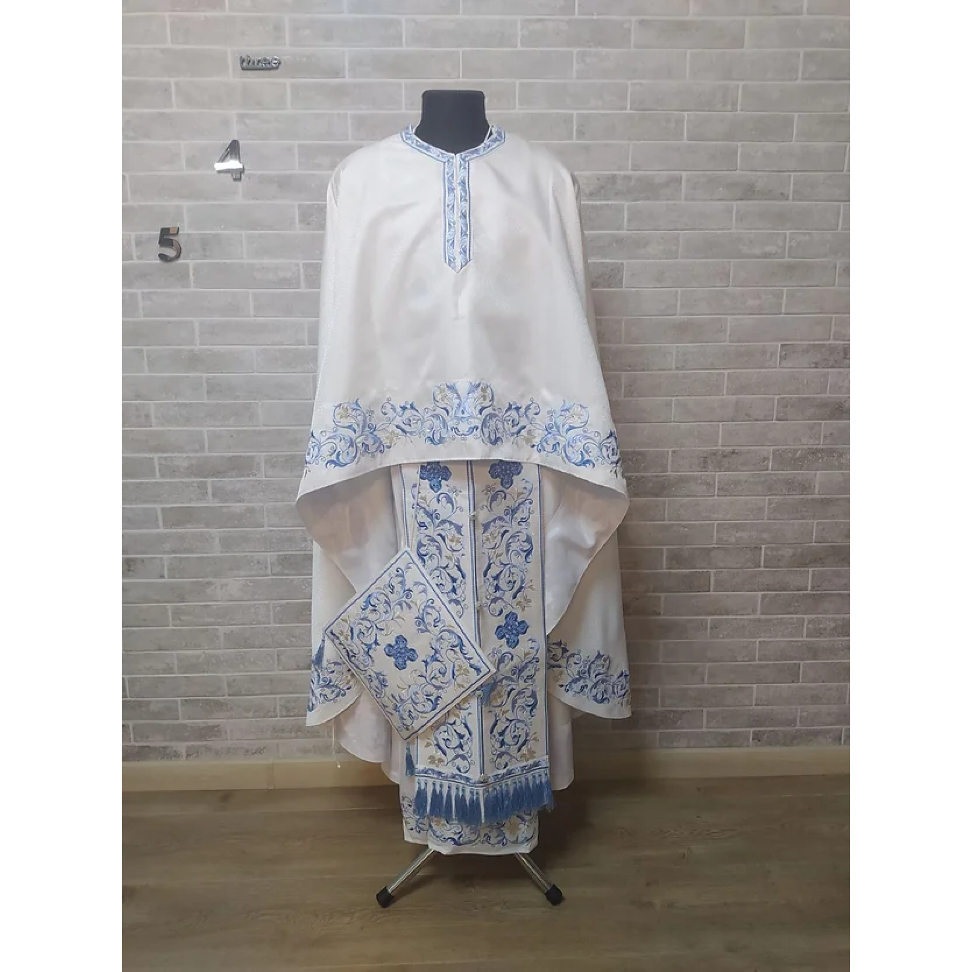 Greek style priest vestment in brocade - Liturgical vestment for priest