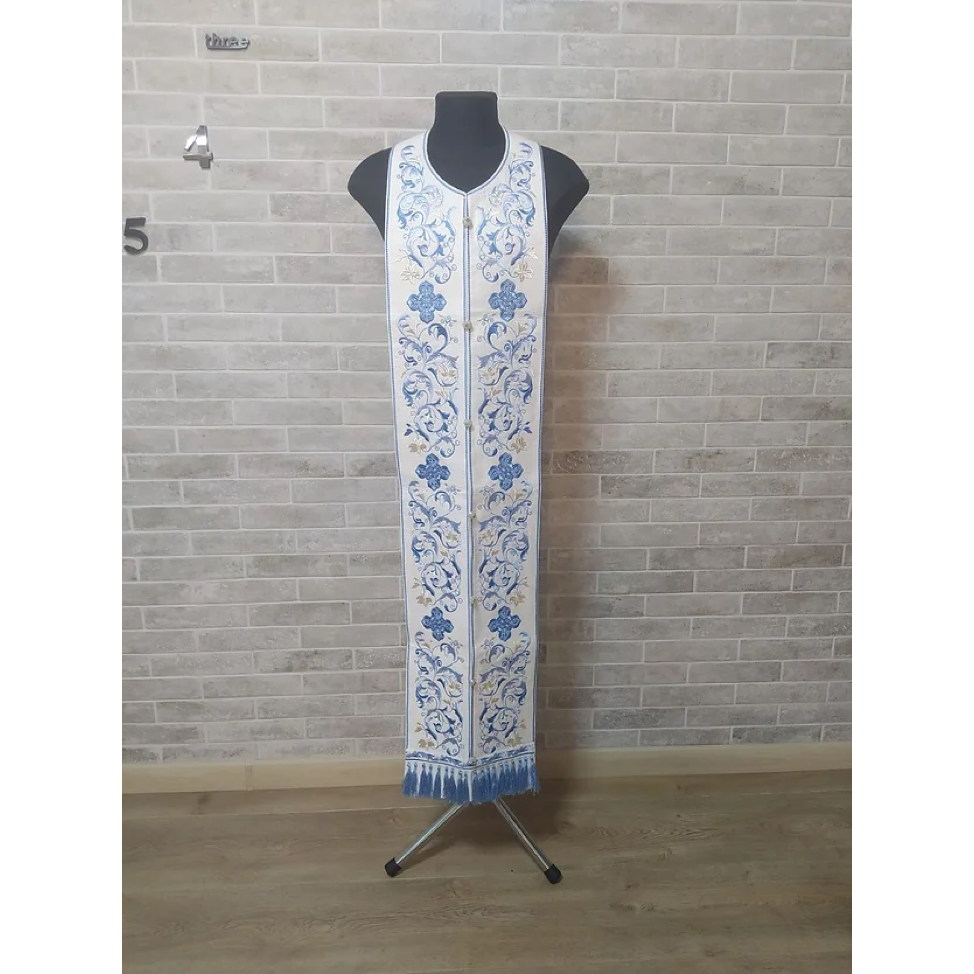 Greek style priest vestment in brocade - Liturgical vestment for priest
