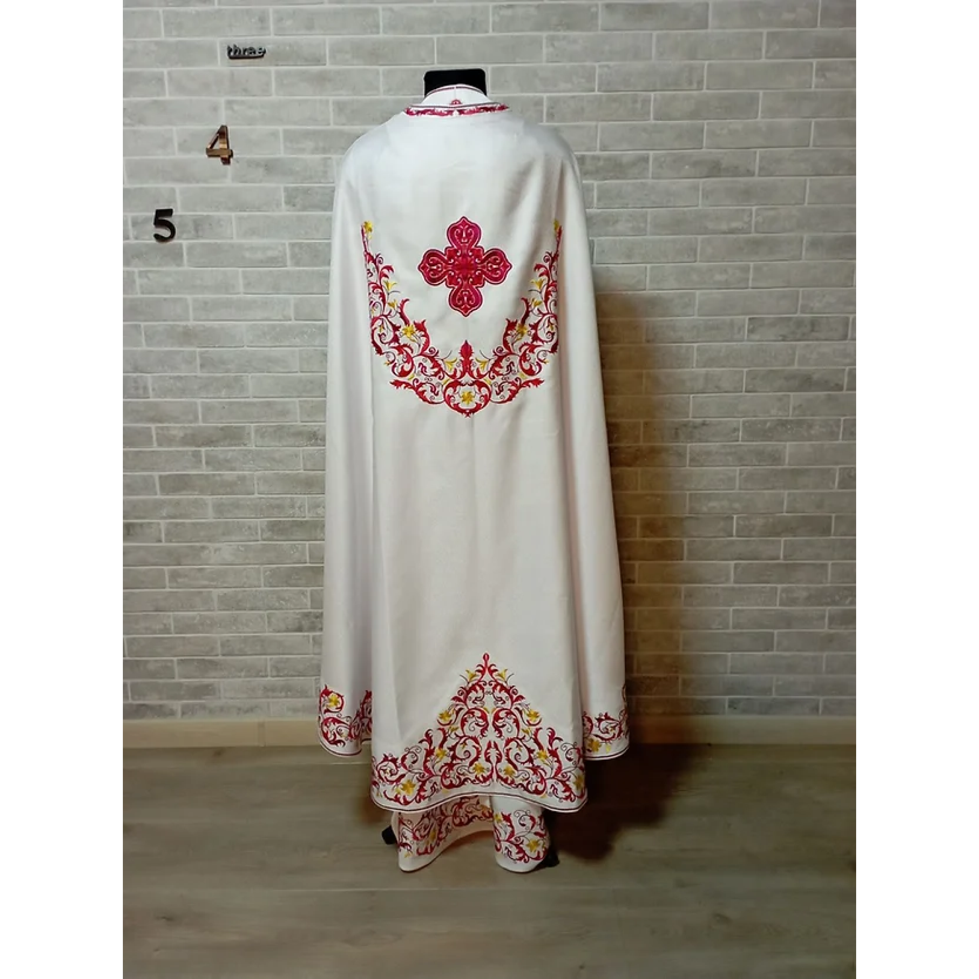 Greek style priest vestment in brocade - Liturgical vestment for priest