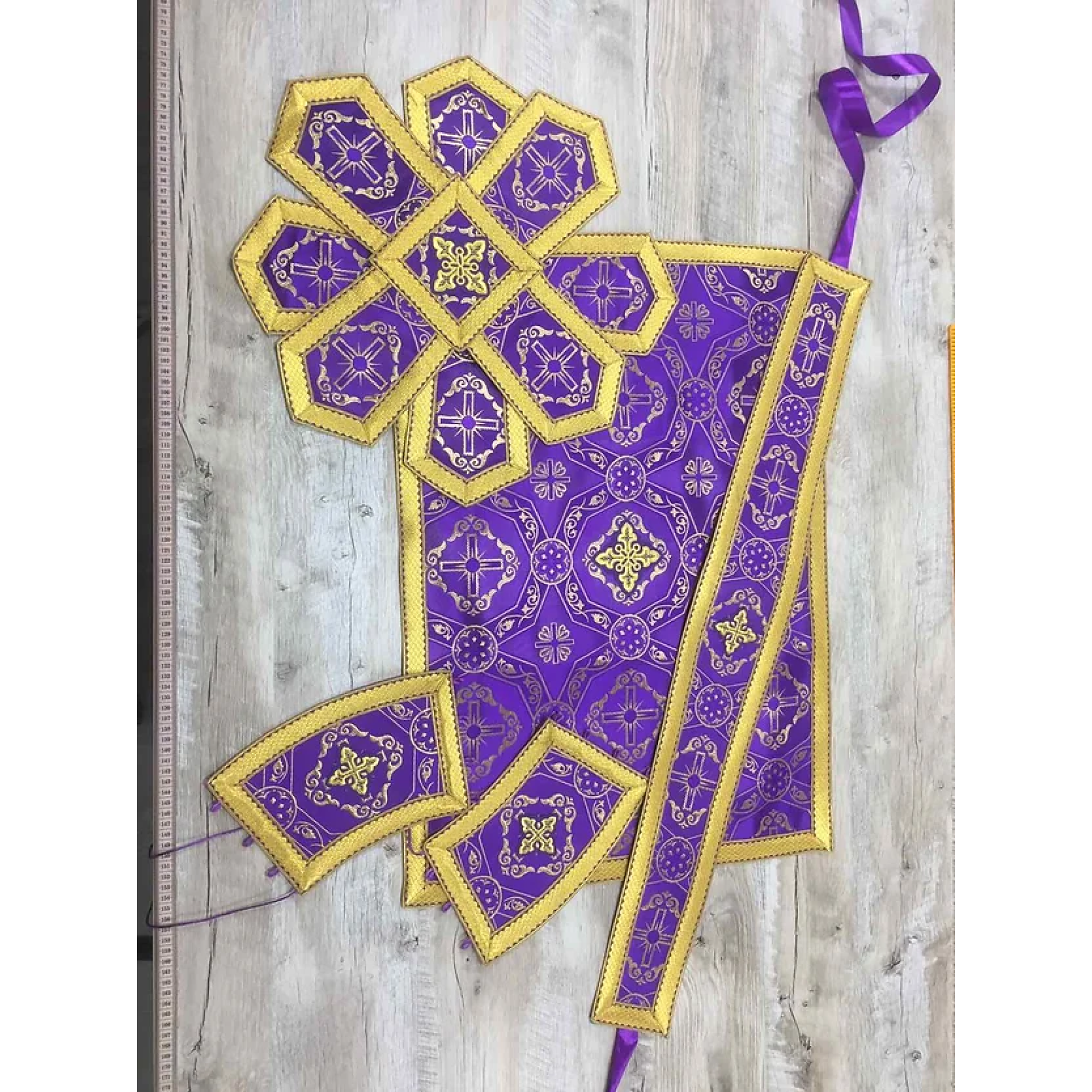 Greek style priest vestment in brocade - Liturgical vestment for priest