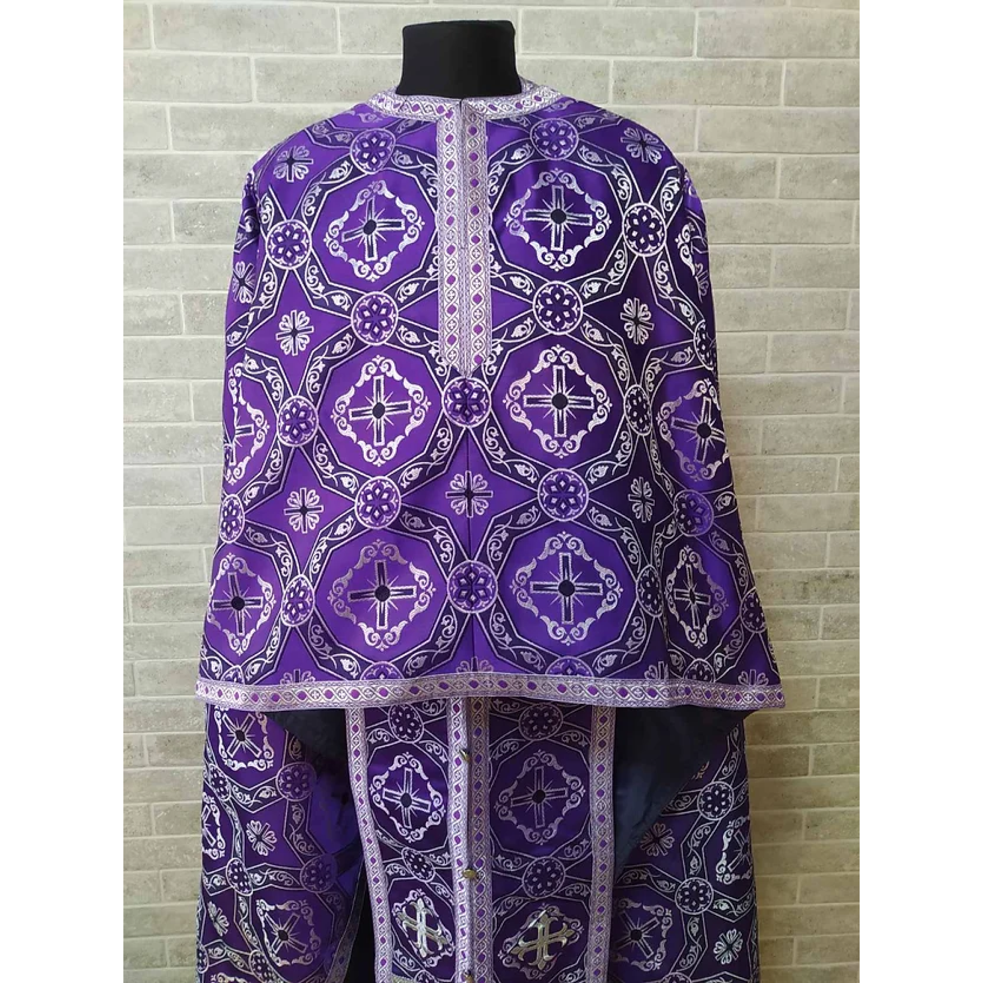 Greek style priest vestment in brocade - Liturgical vestment for priest