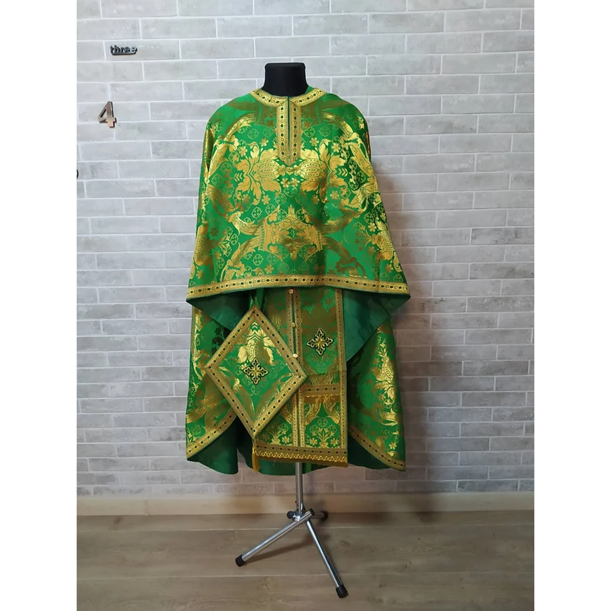 Greek style priest vestment in brocade - Liturgical vestment for priest