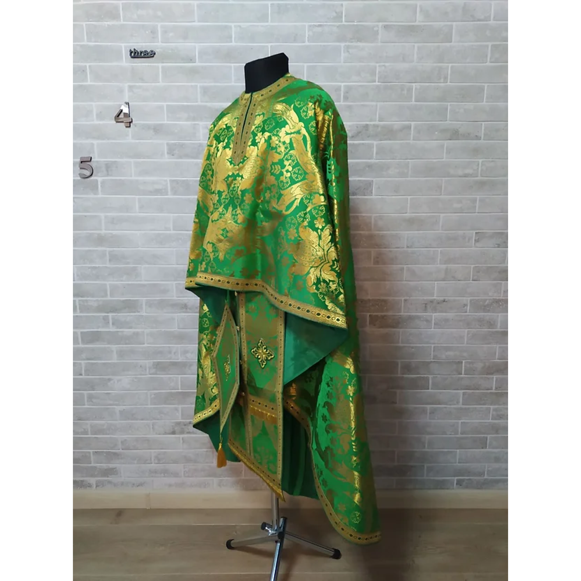 Greek style priest vestment in brocade - Liturgical vestment for priest