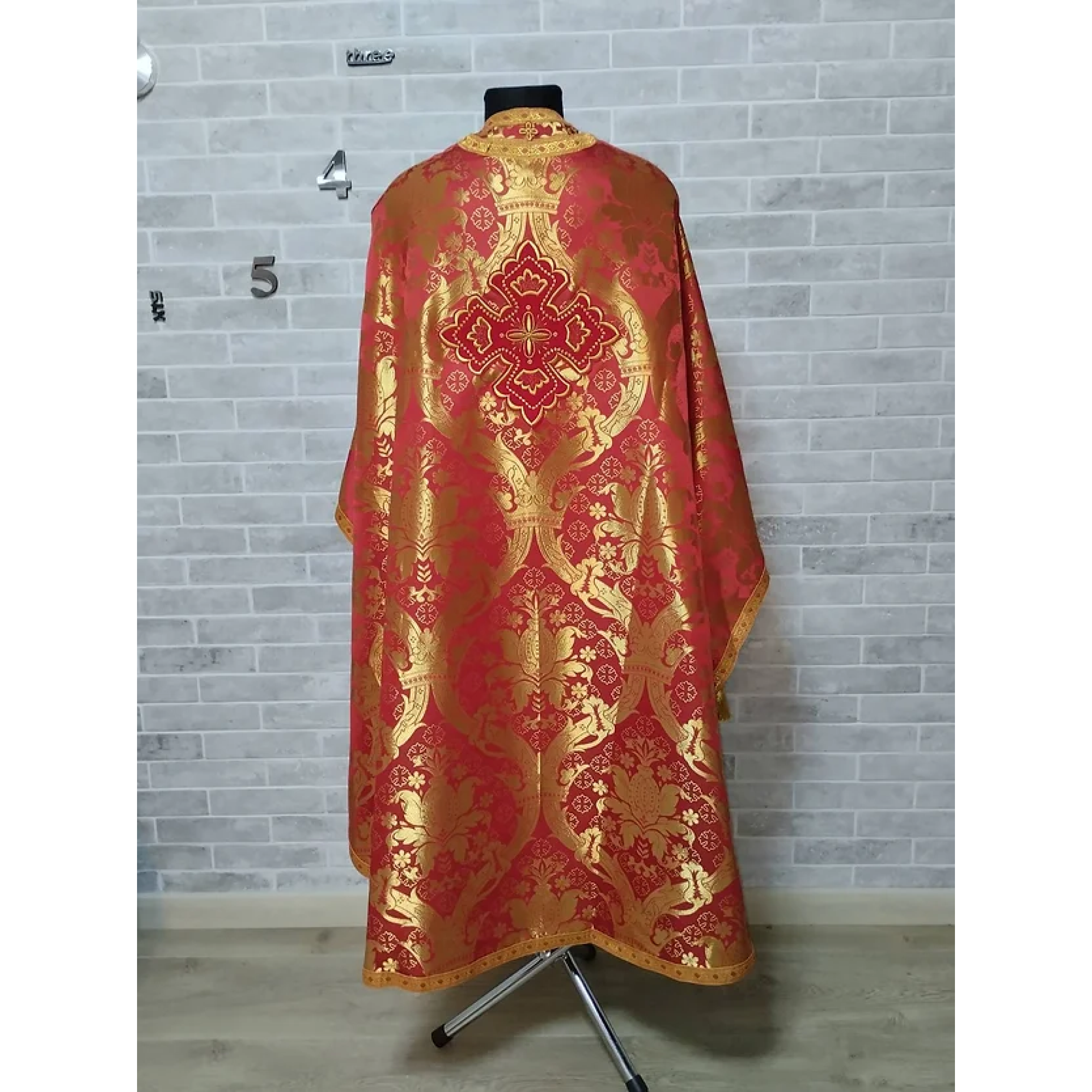 Greek style priest vestment in brocade - Liturgical vestment for priest