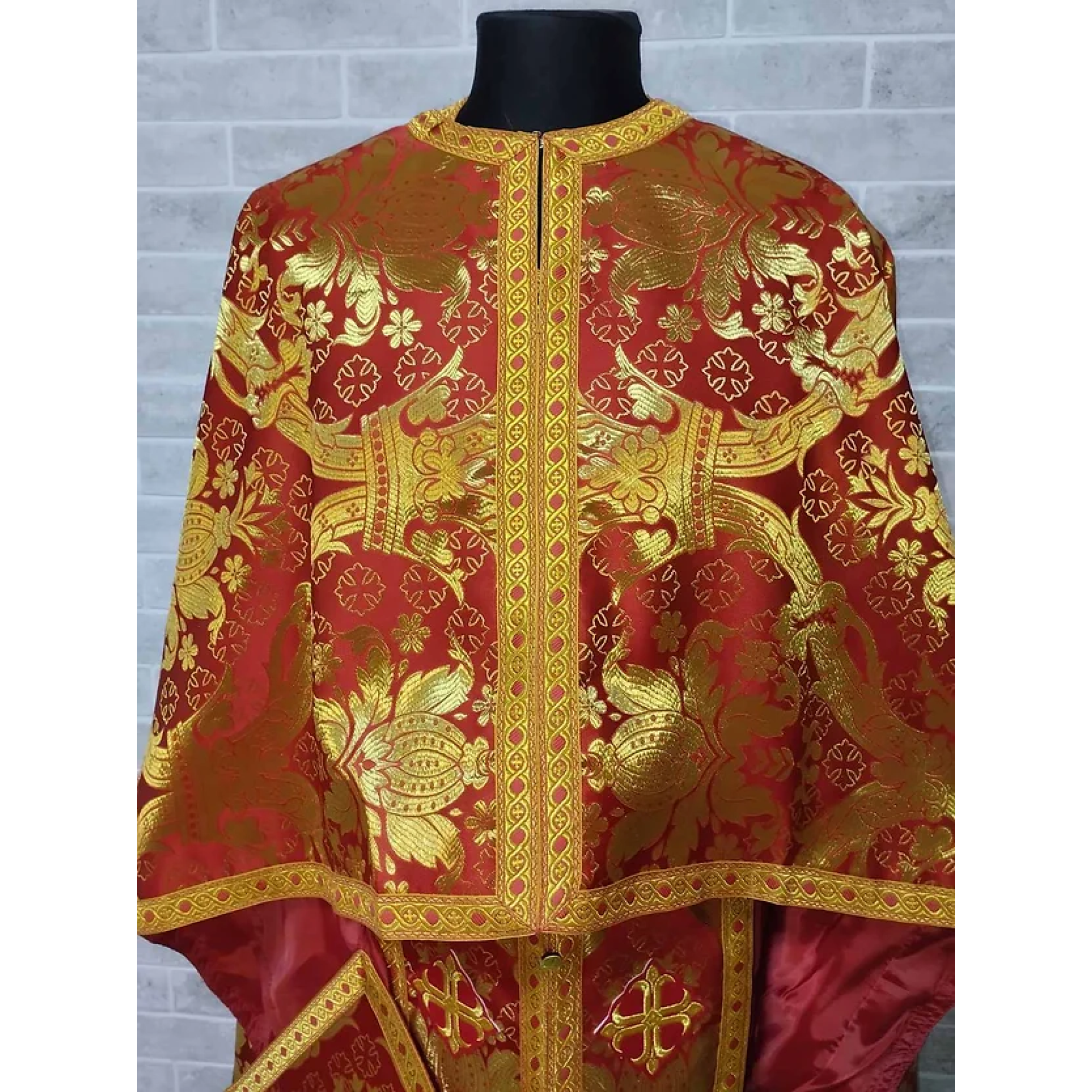 Greek style priest vestment in brocade - Liturgical vestment for priest