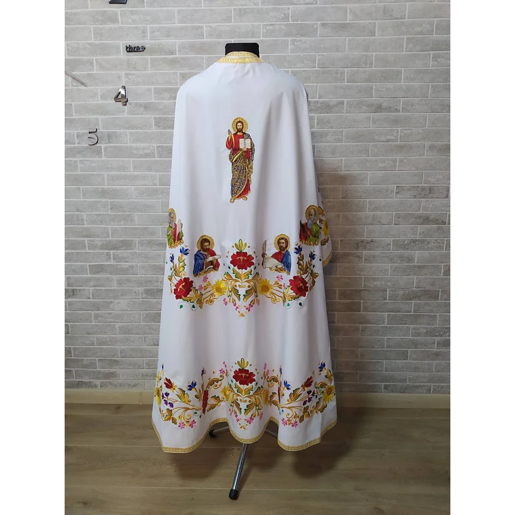 Greek style priest vestment in brocade - Liturgical vestment for priest