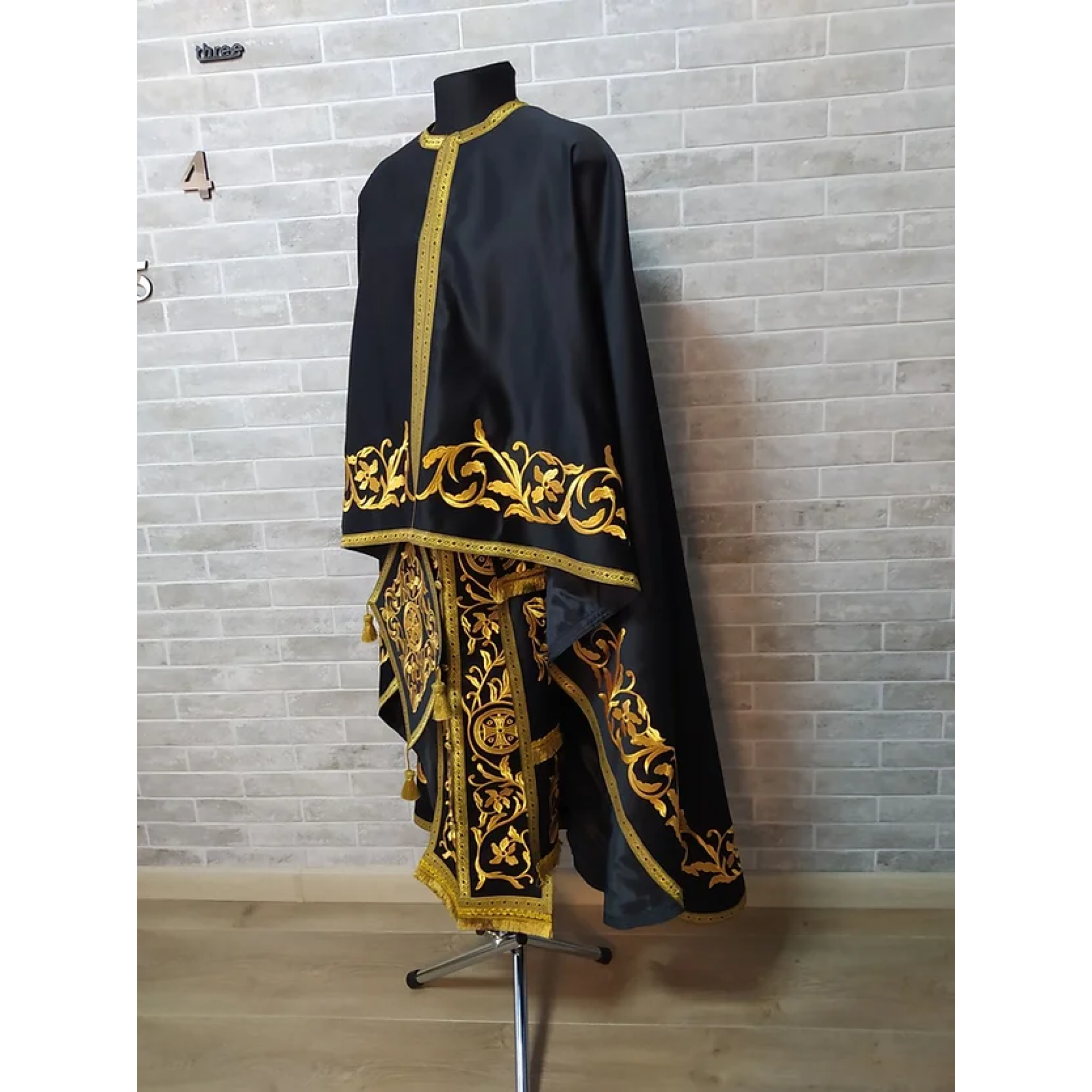 Greek style priest vestment in brocade - Liturgical vestment for priest