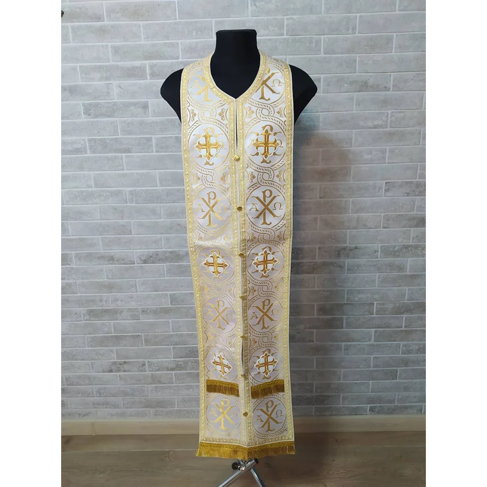 Greek style priest vestment in brocade - Liturgical vestment for priest